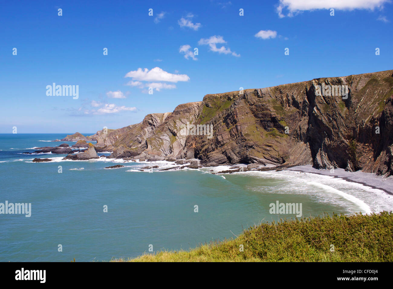 Cliffs at Hartland Quay, Devon, England, United Kingdom, Europe Stock ...