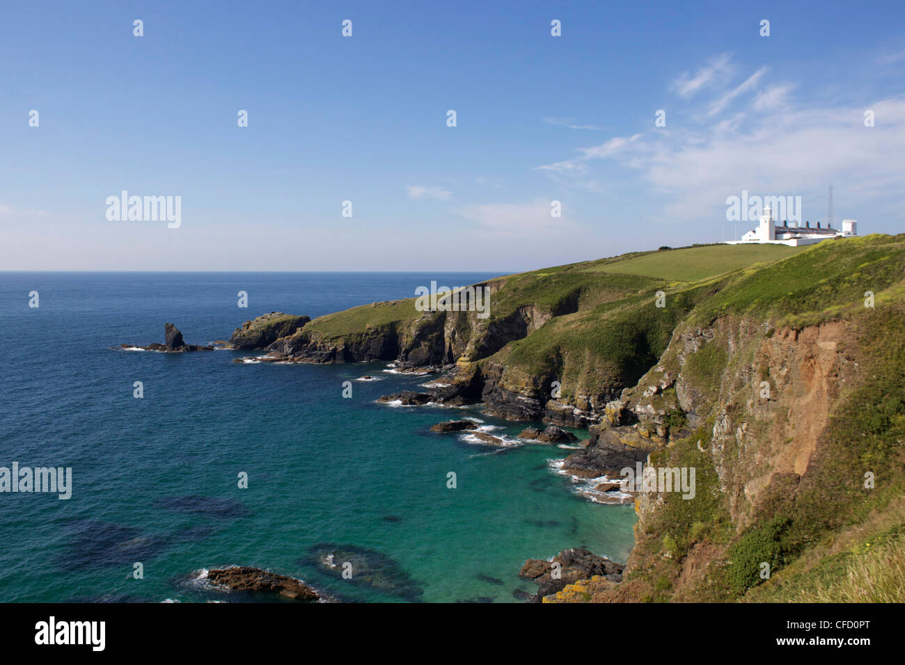 Lighthouse, Lizard Point, Cornwall, England, United Kingdom, Europe ...