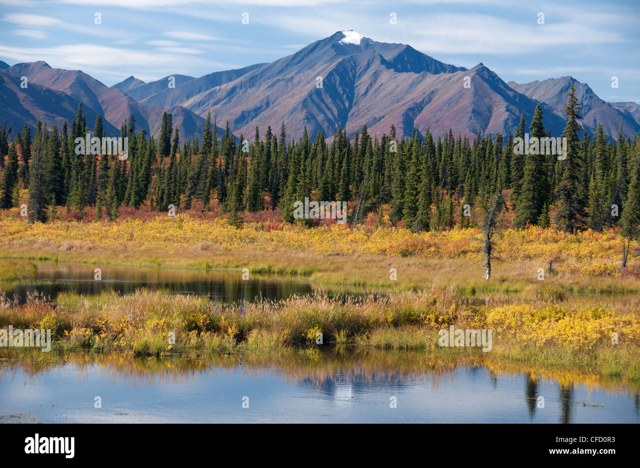 Alaska Range mountains along Denali Highway, Alaska Stock Photo - Alamy