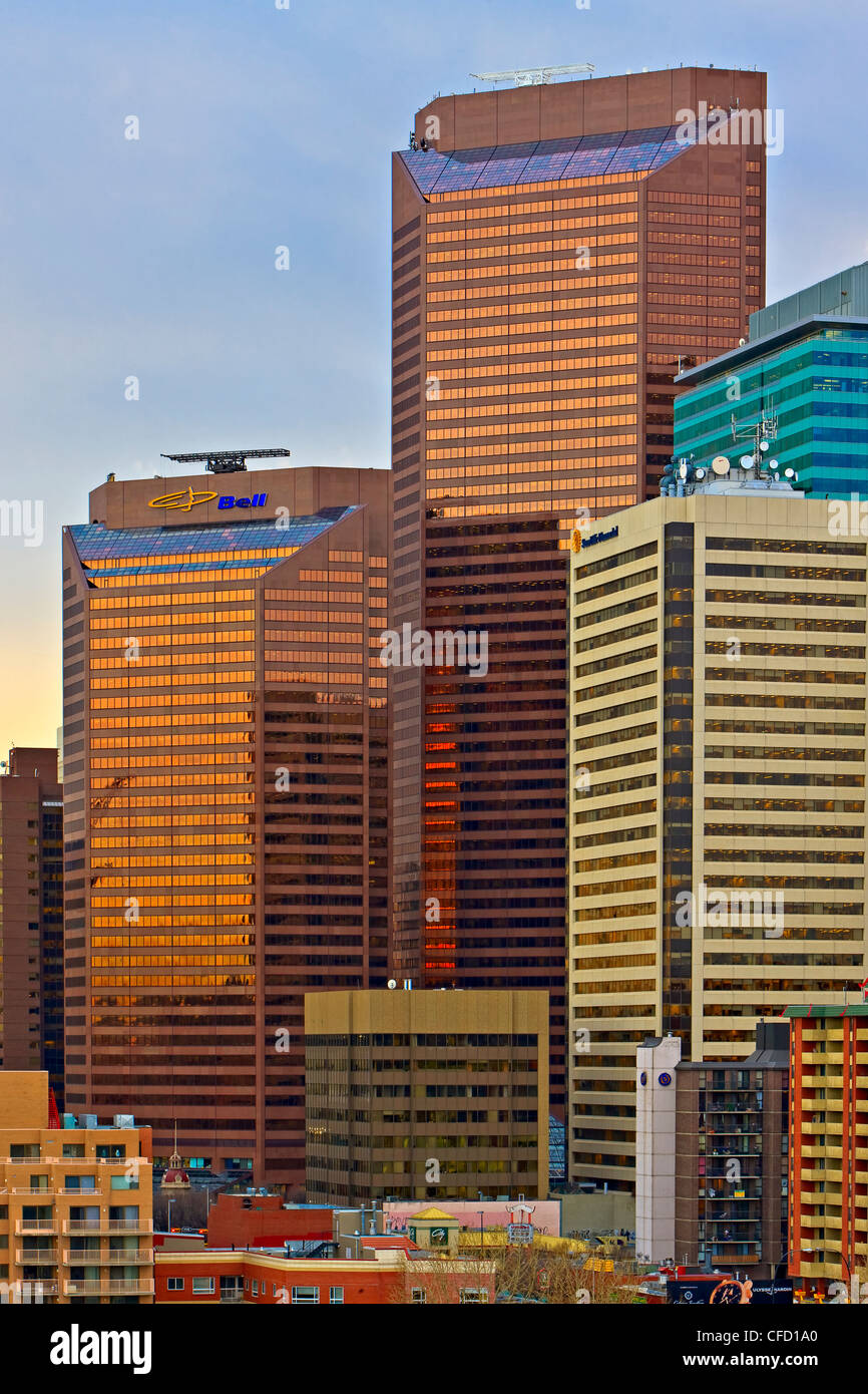 Calgary Skyline High Rise Buildings Calgary High Resolution Stock ...