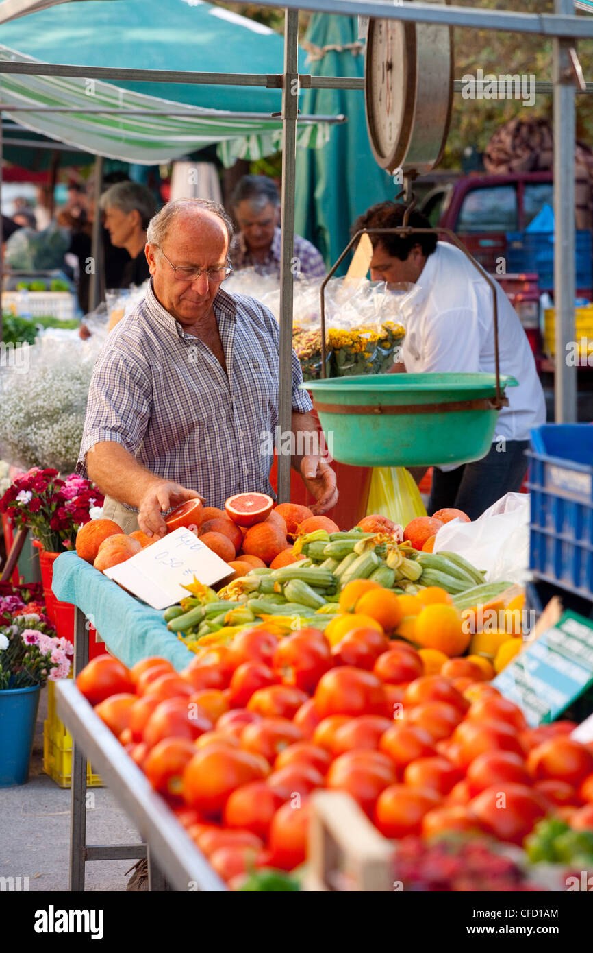 Fruit and vegetable stall crete greece hi-res stock photography and ...