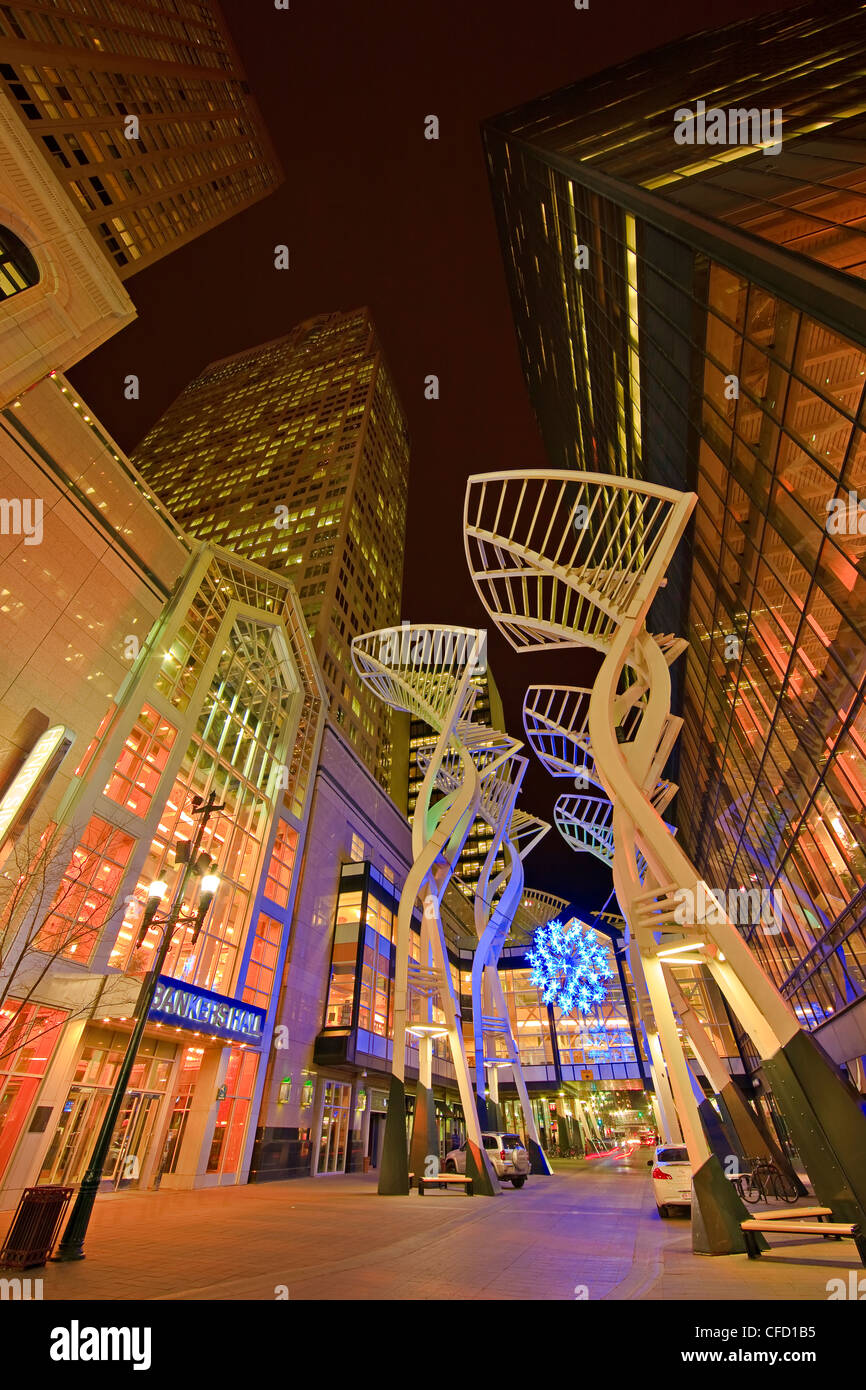 The steel 'Trees' sculpture along Stephen Avenue Stock Photo - Alamy