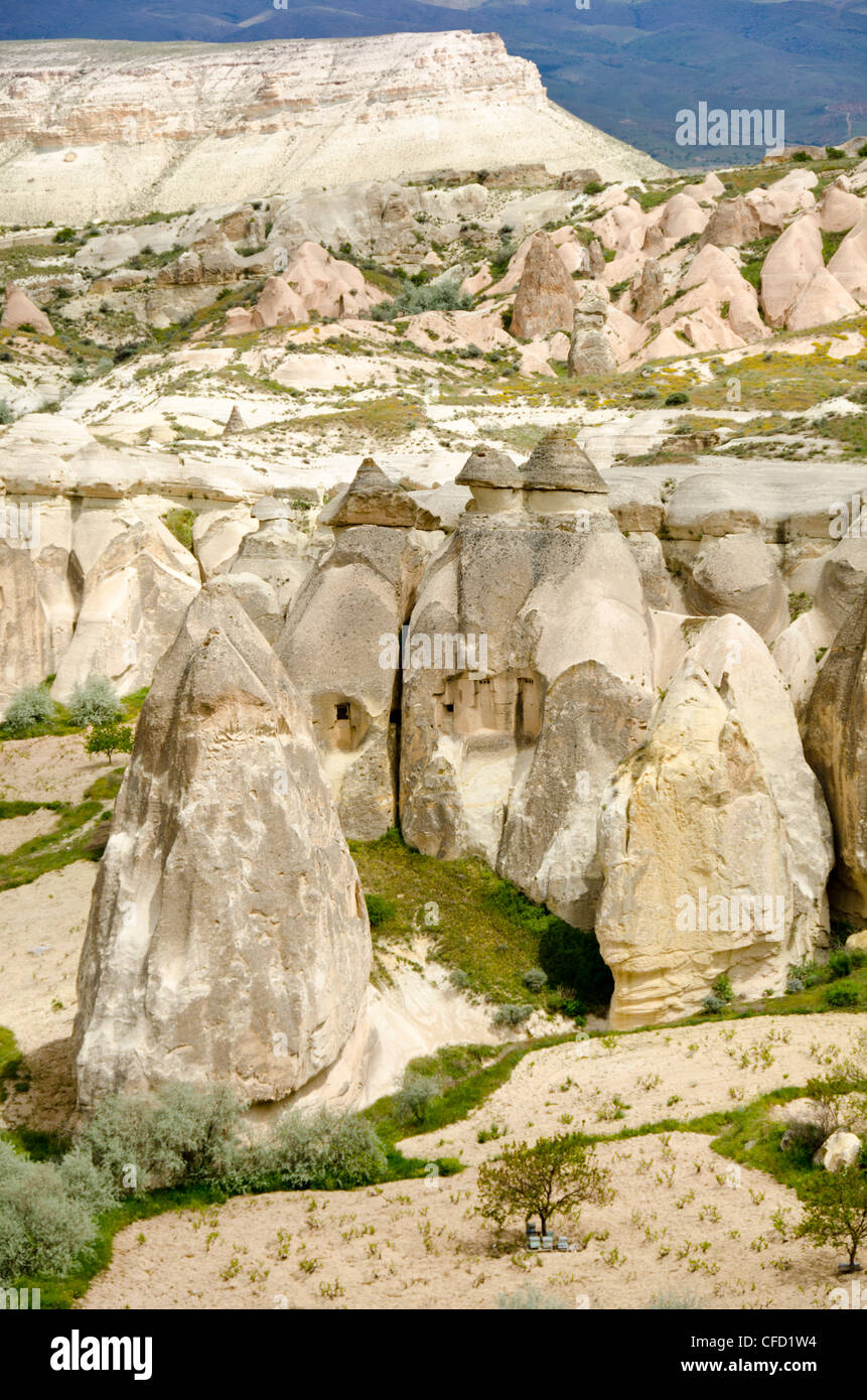 Hoodoos in unique landscape near Goreme, Cappadocia, also Capadocia ...