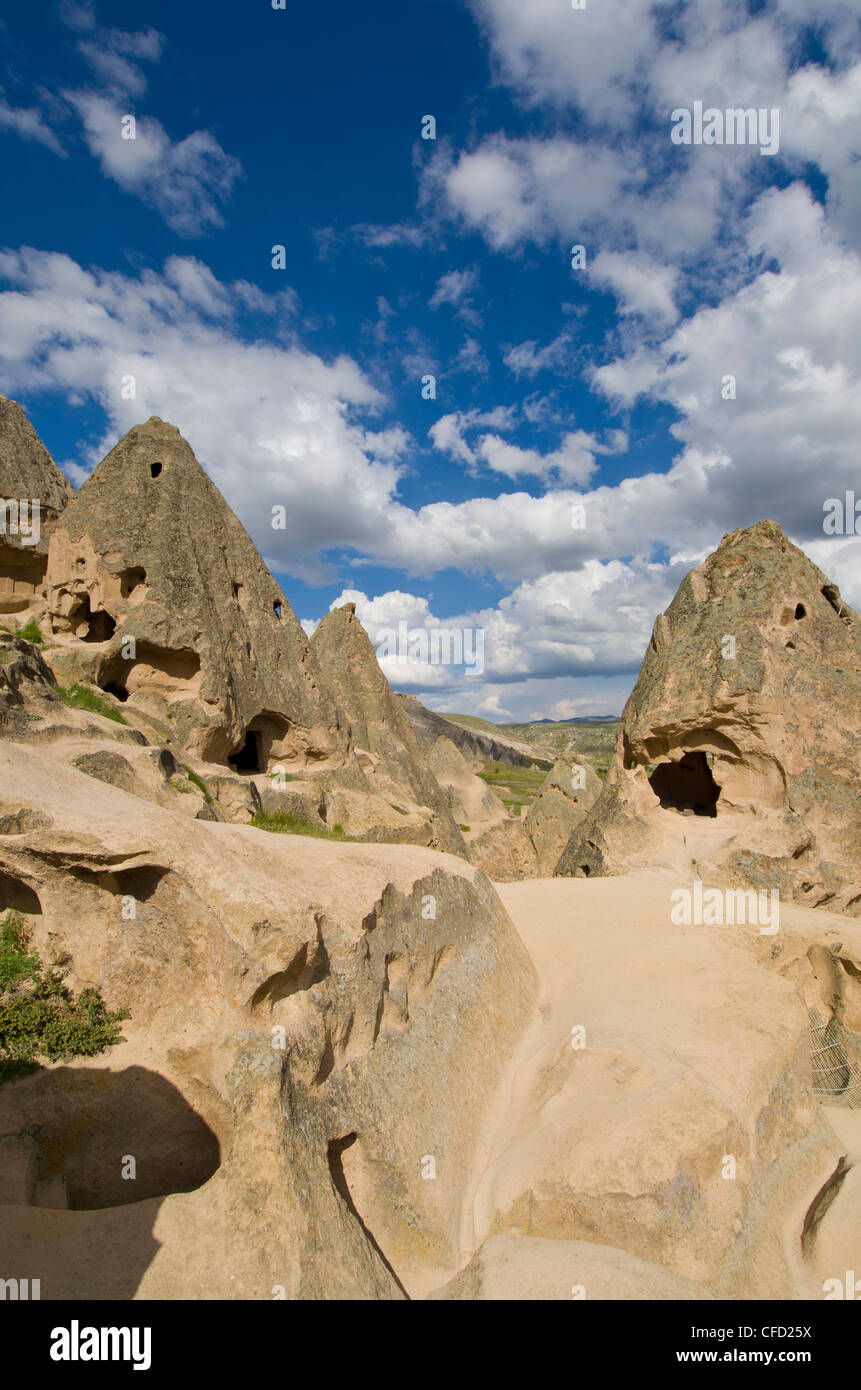 Cave dwelling in Cappadocia, also Capadocia, Central Anatolia, largely ...