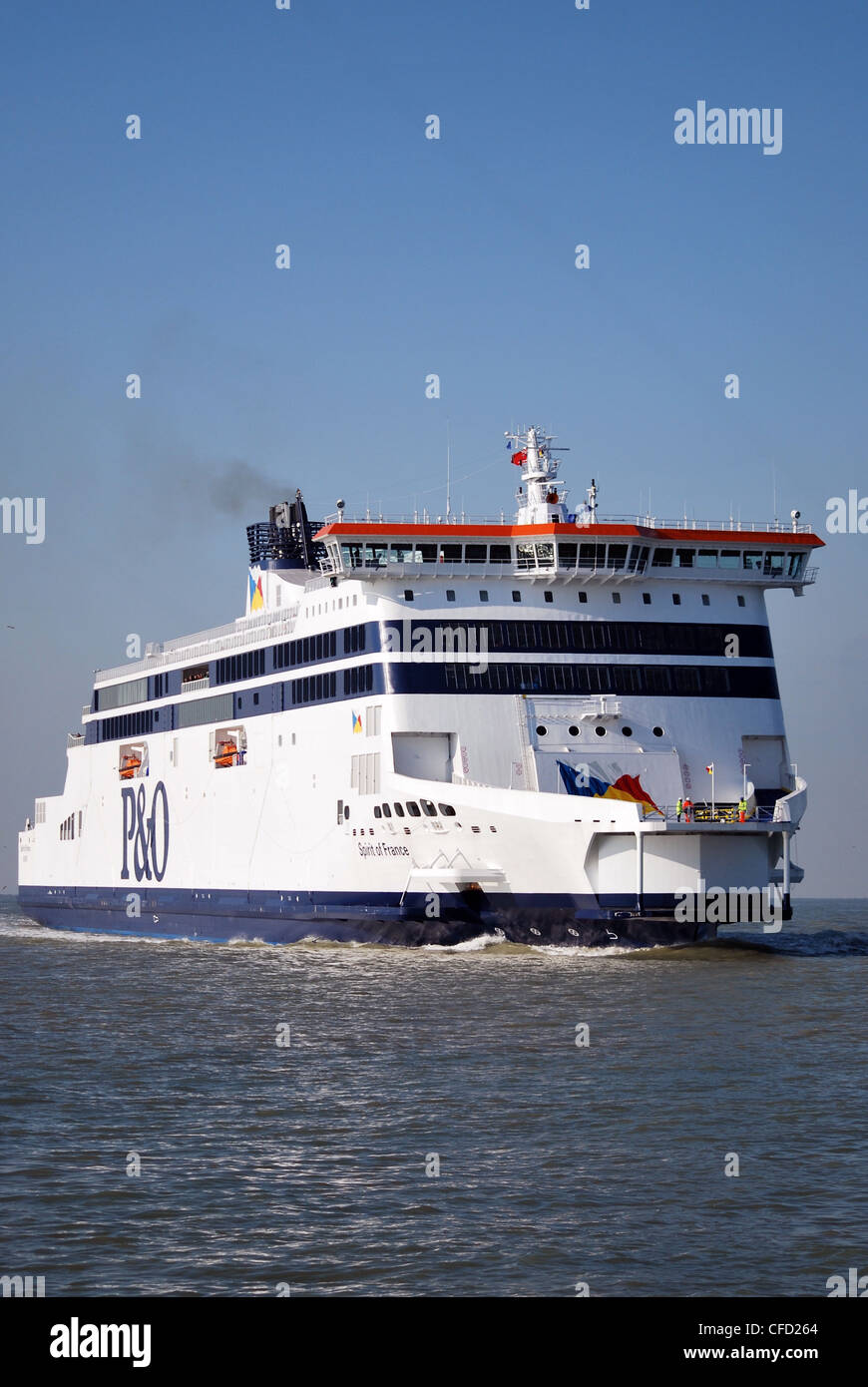 The new P&O ship "Spirit of France" arrives at the French port of ...