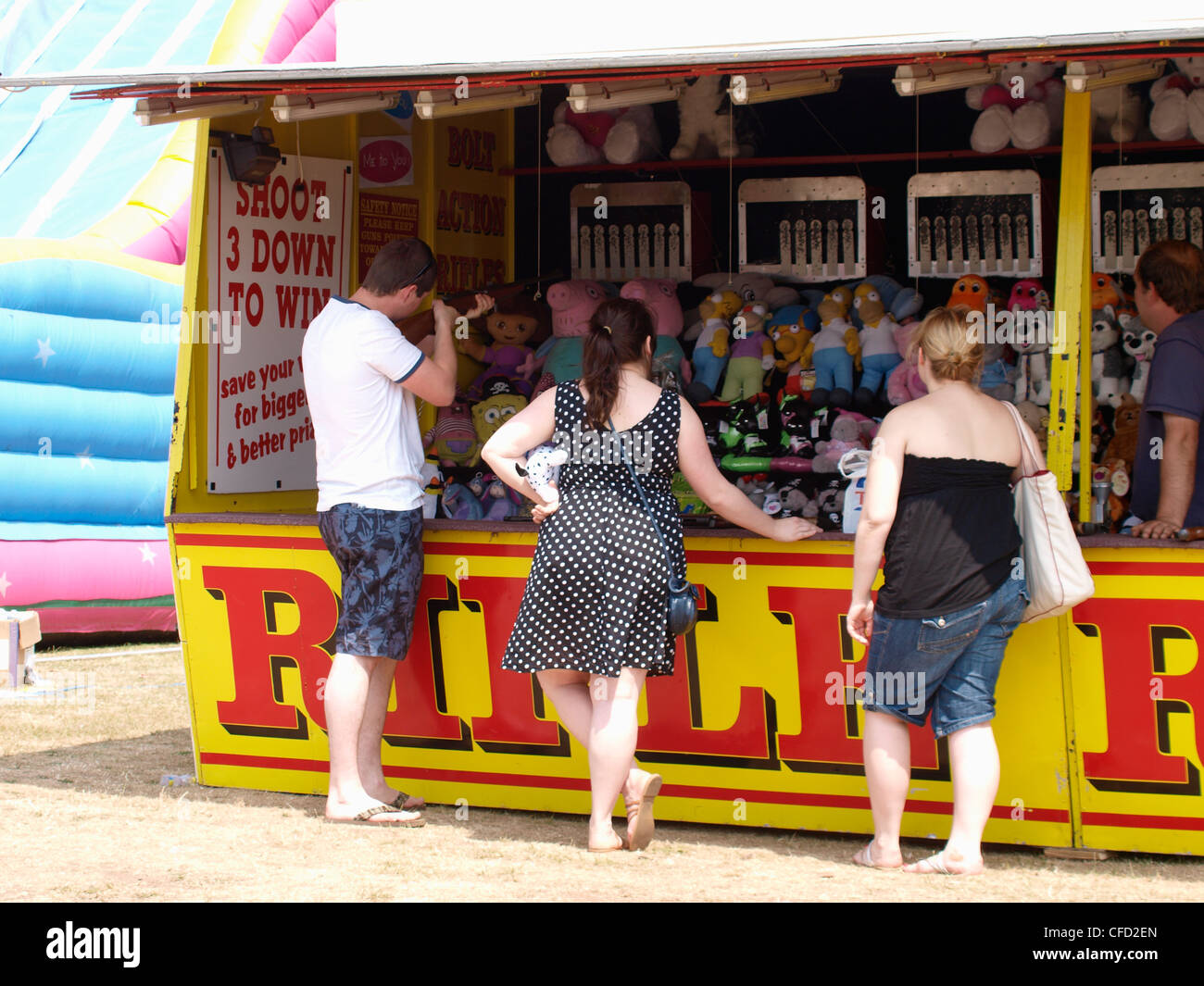 Shooting fairground stall, UK Stock Photo - Alamy