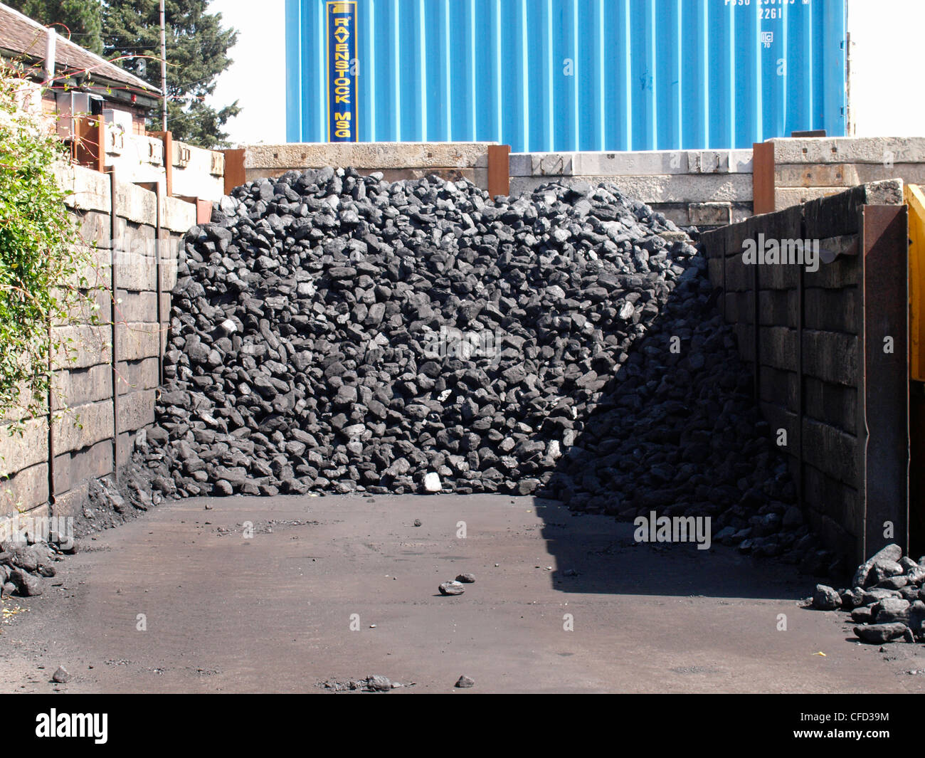 Coal yard for steam railway, Minehead, Somerset, UK Stock Photo - Alamy