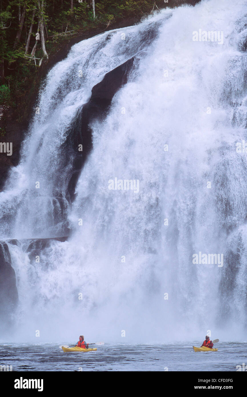 Fiordland Provincial Recreational Area., Kynoch Inlet waterfall with ...