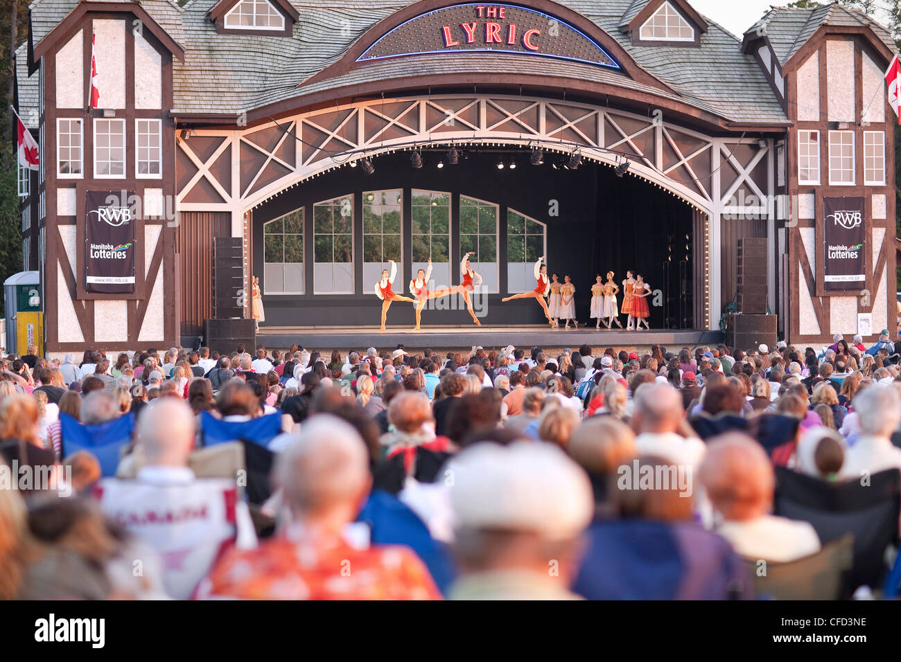 Royal Winnipeg Ballet performance on an outdoor stage, during Ballet in ...