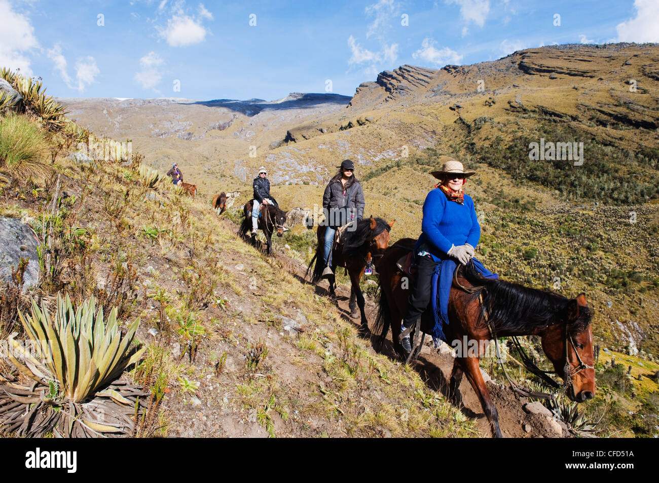 Horse riding in El Cocuy National Park, Colombia, South America Stock ...