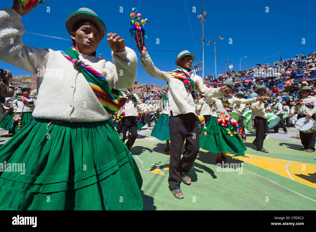 Dancers at Anata Andina harvest festival, Carnival, Oruro, Bolivia ...