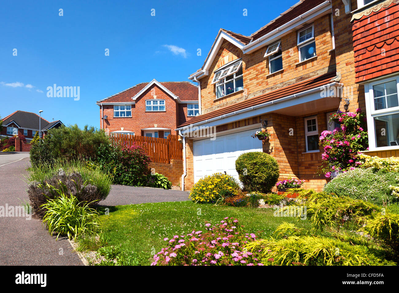 modern english brick house Stock Photo - Alamy