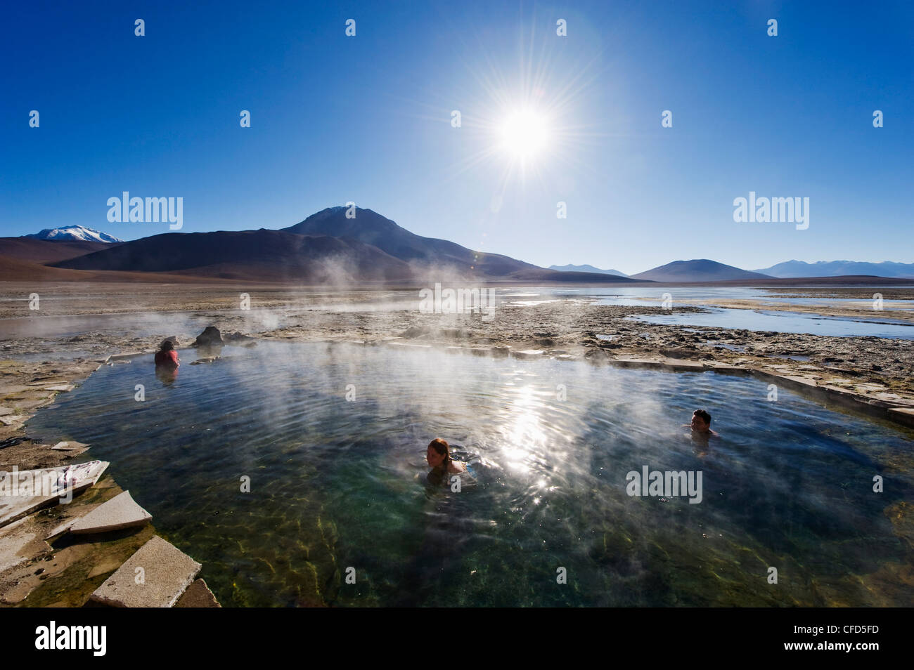 Natural hot spring baths, Eduardo Avaroa Andean National Reserve ...