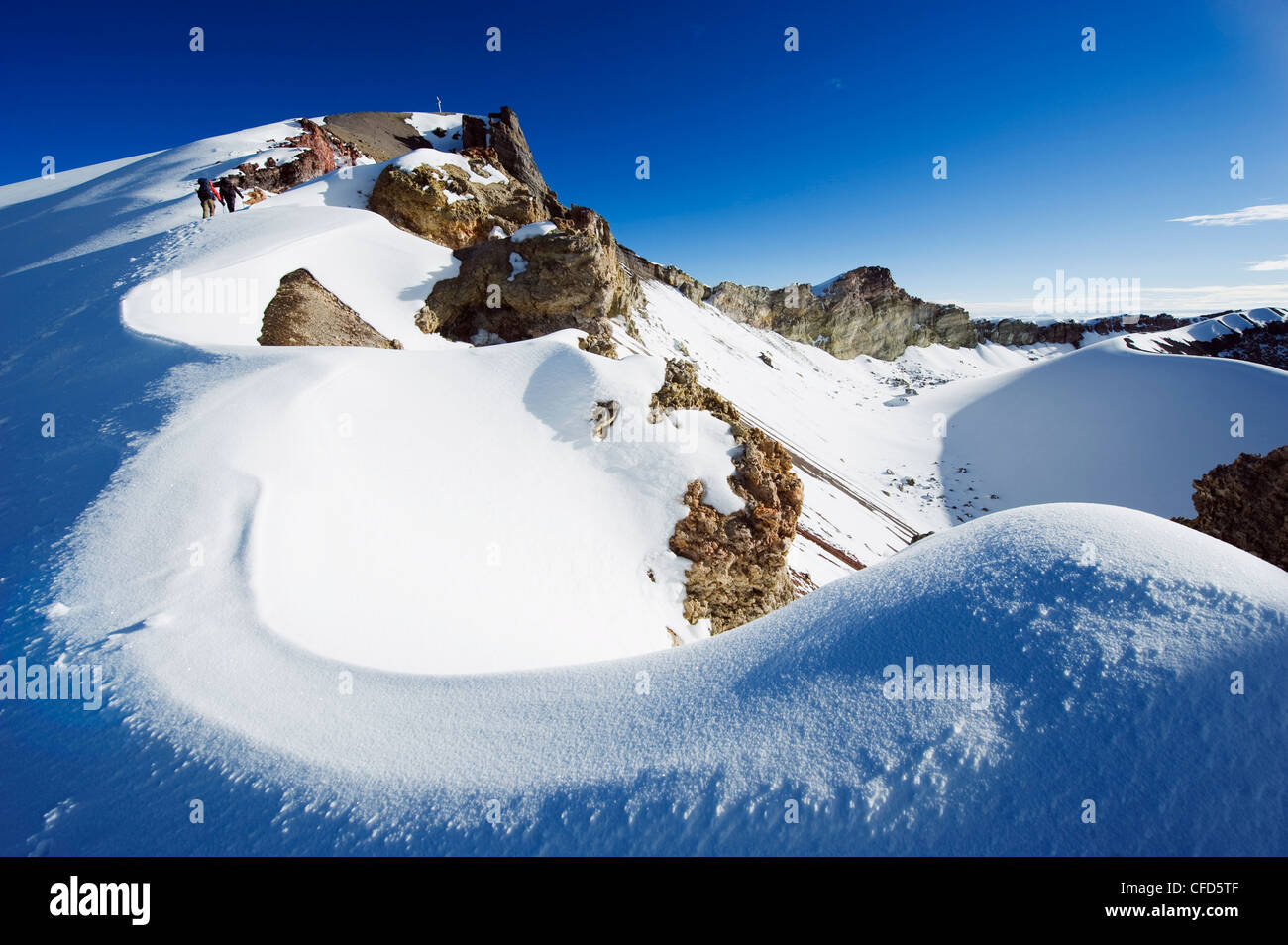 Climbers near summit of El Misti volcano, 5822m, Arequipa, Peru, South ...