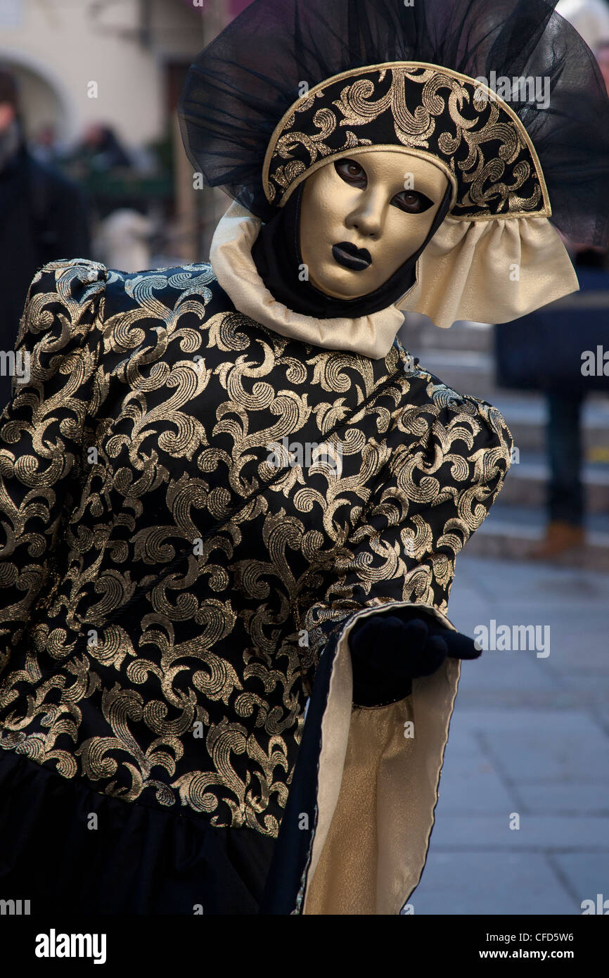 Person dressed up in a black and gold carnival costume for the Carnival ...