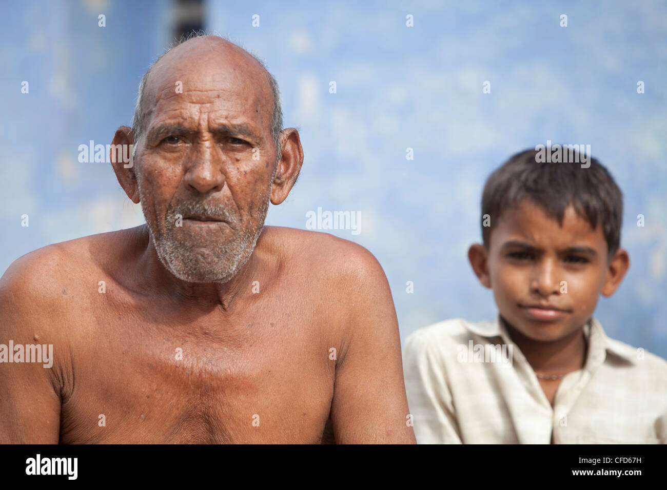 Indian grandfather and children hi-res stock photography and images - Alamy