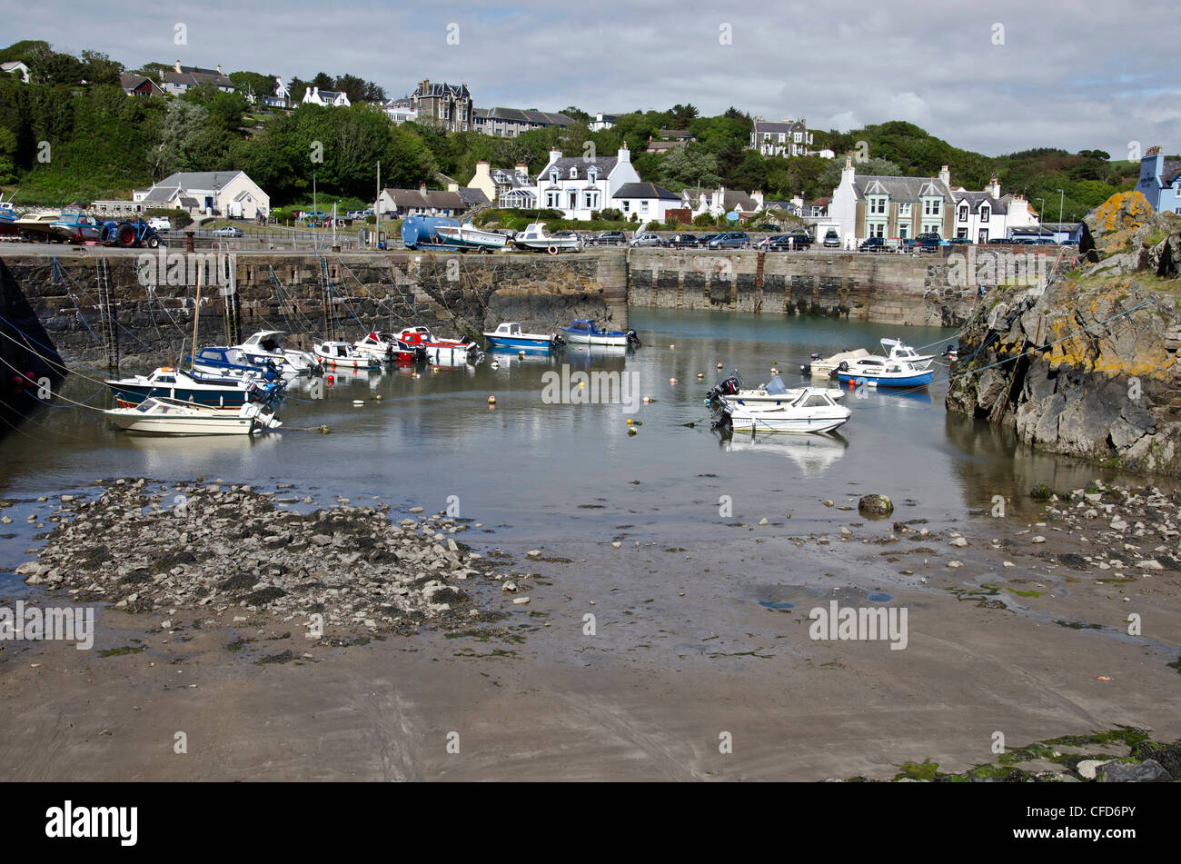 The outer harbour at Portpatrick in South West Scotland Stock Photo - Alamy