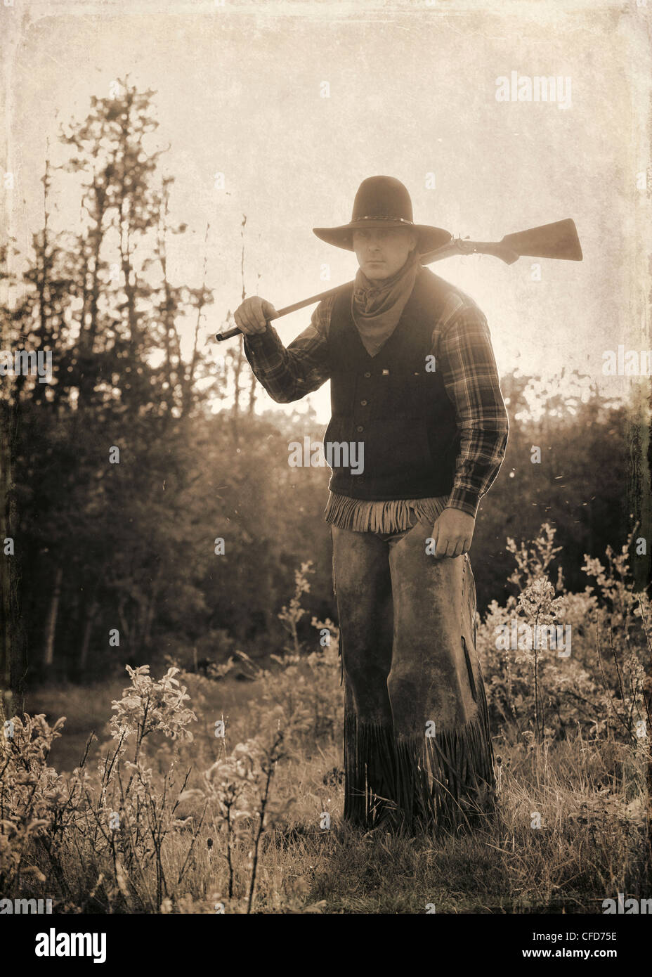 rustic cowboy photo taken in Northern Alberta, Canada Stock Photo - Alamy