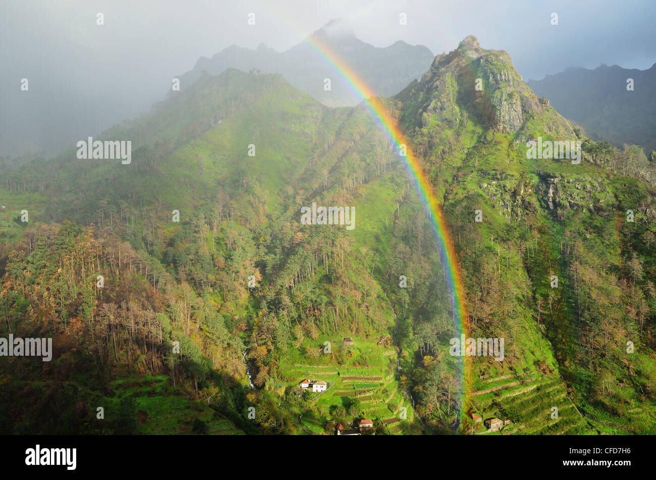 Mountains at Encumeada, Madeira, Portugal, Atlantic Ocean, Europe Stock ...