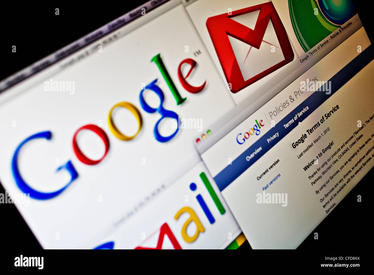 Google, GMail, Google Plus, Google Chrome, Picasa, YouTube, new Terms ...