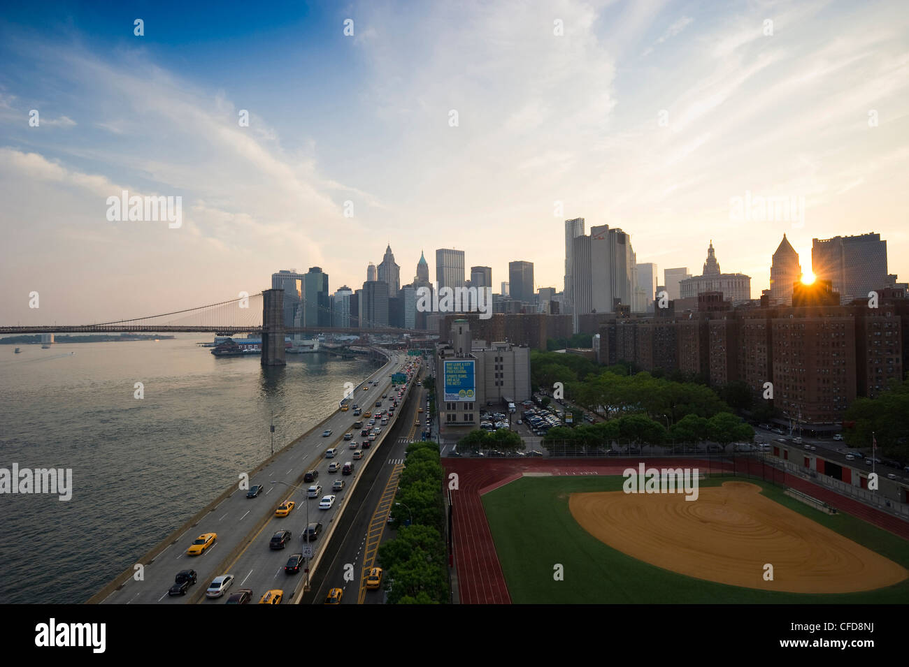 Baseball field city cityscape downtown building hi-res stock ...