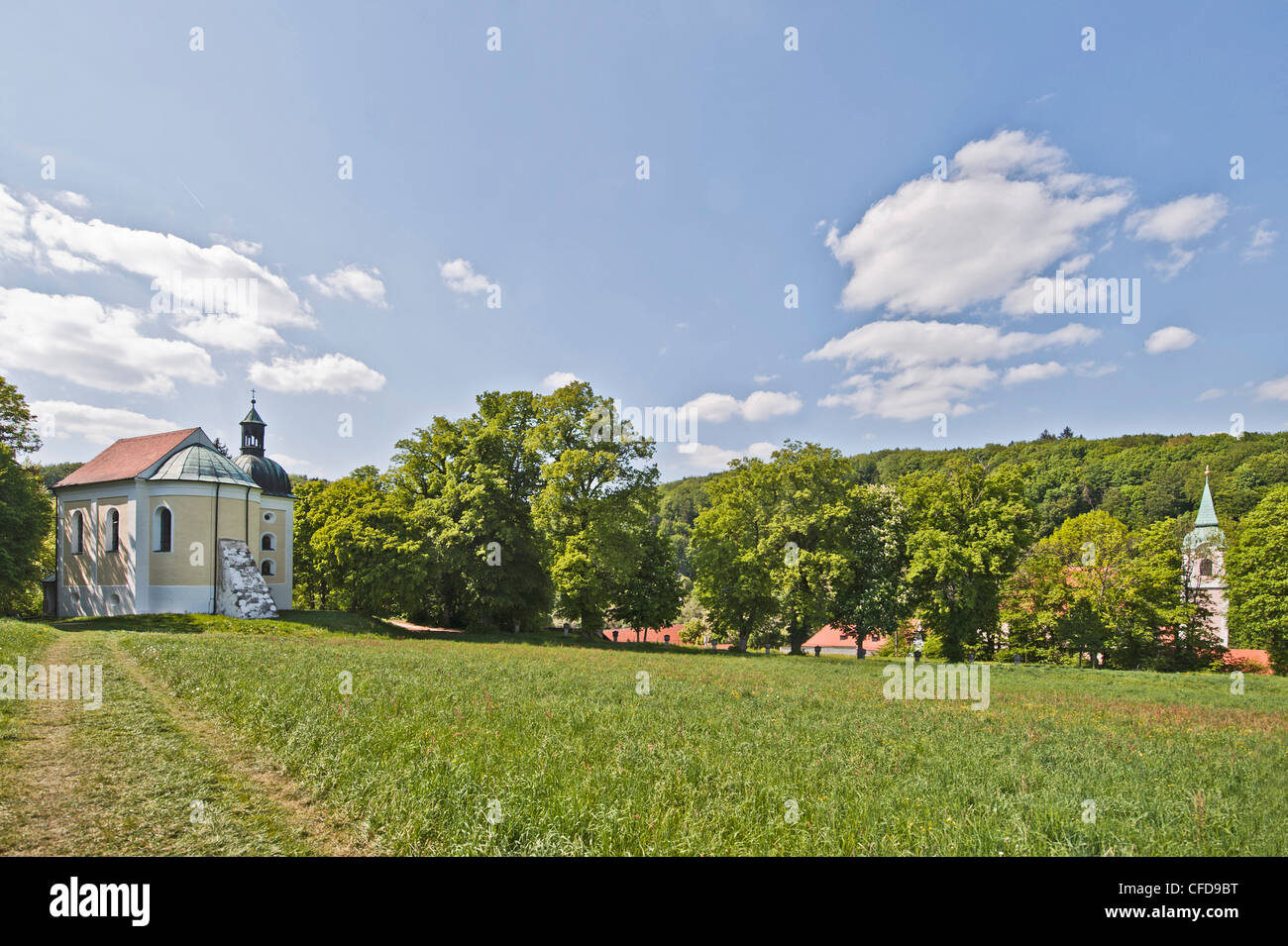 Chapel next to Weltenburg monastery, Kelheim, Bavaria, Germany, Europe ...