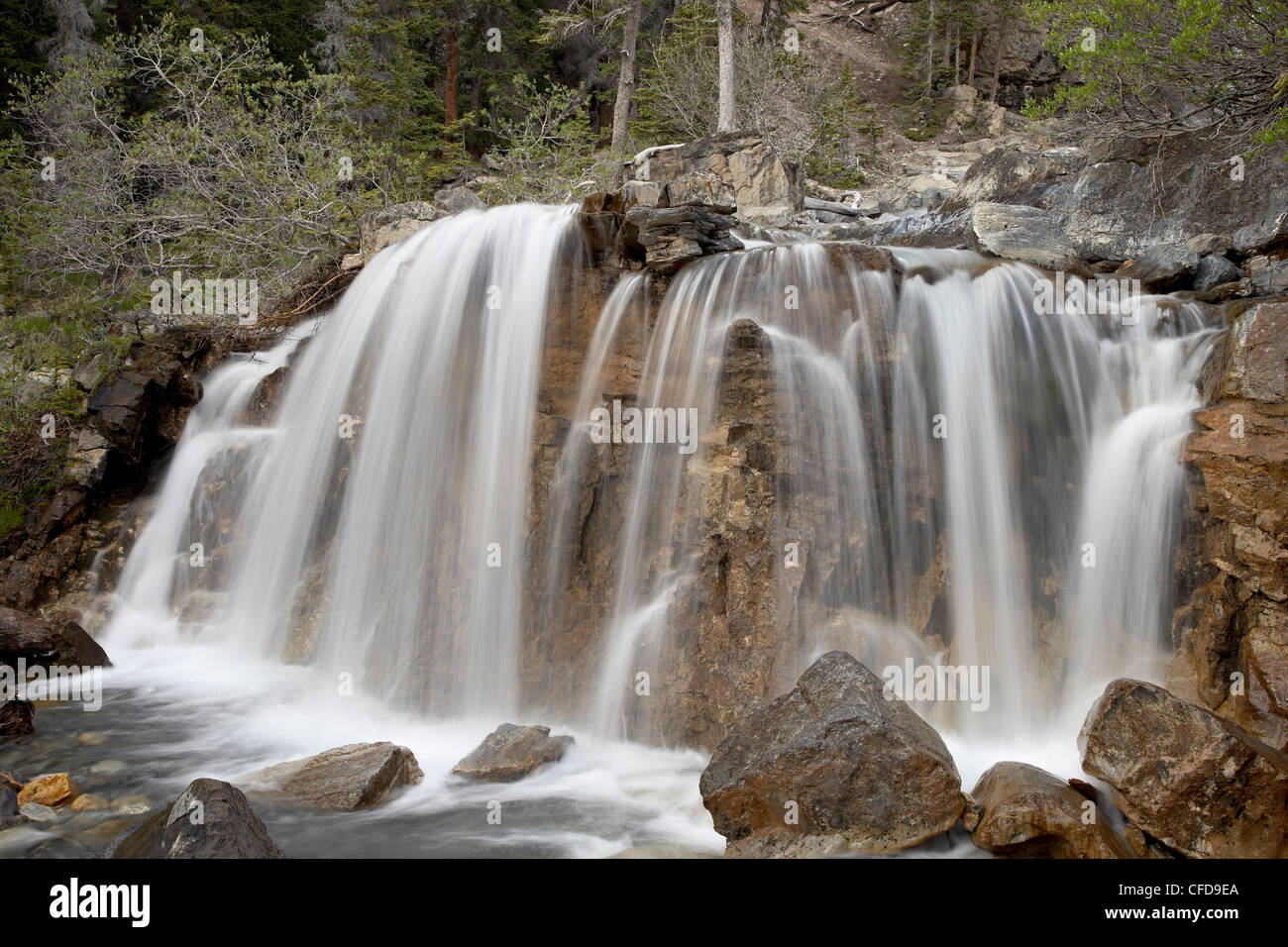 Tangle Falls, Jasper National Park, UNESCO World Heritage Site, Rocky ...