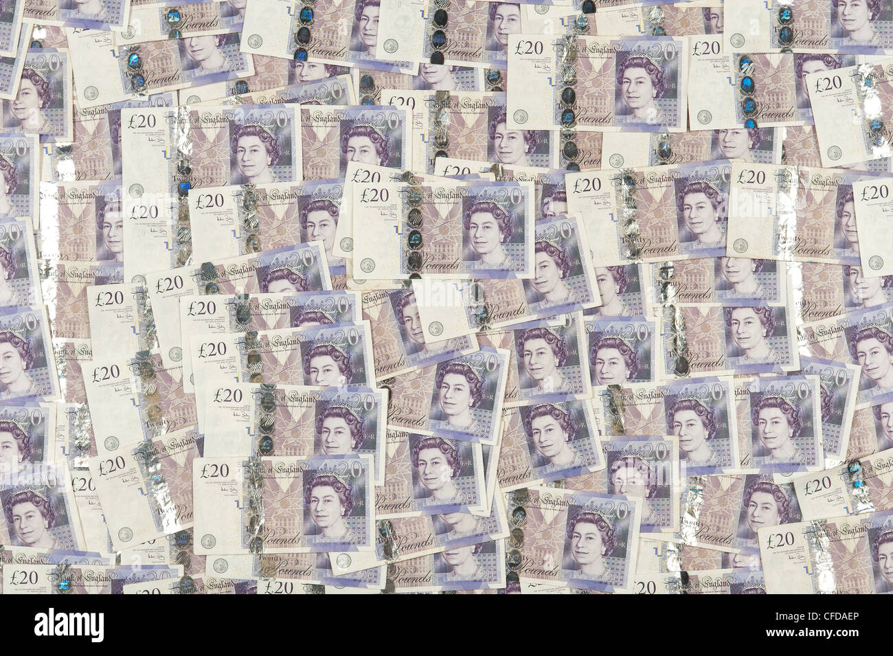 British currency notes hologram hi-res stock photography and images - Alamy