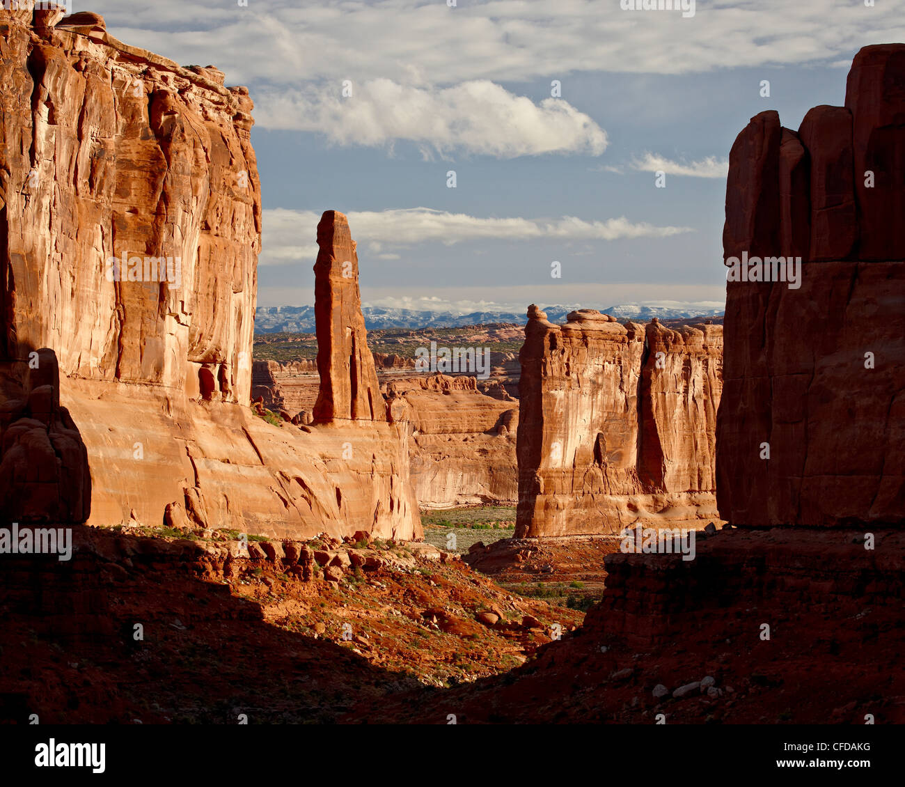 Courthouse Towers and Park Avenue, Arches National Park, Utah, United ...