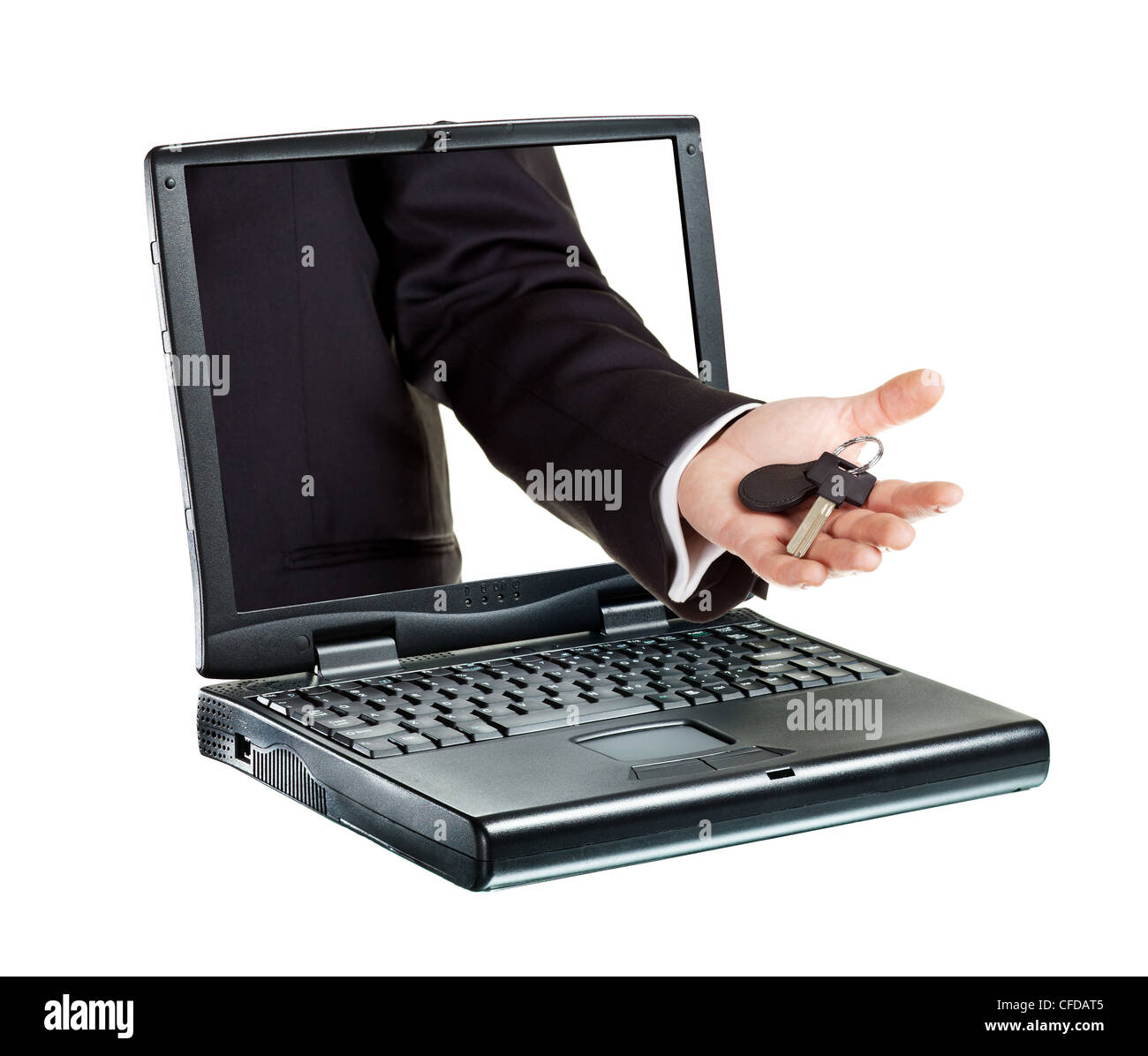 Lock on laptop monitor Cut Out Stock Images & Pictures - Alamy