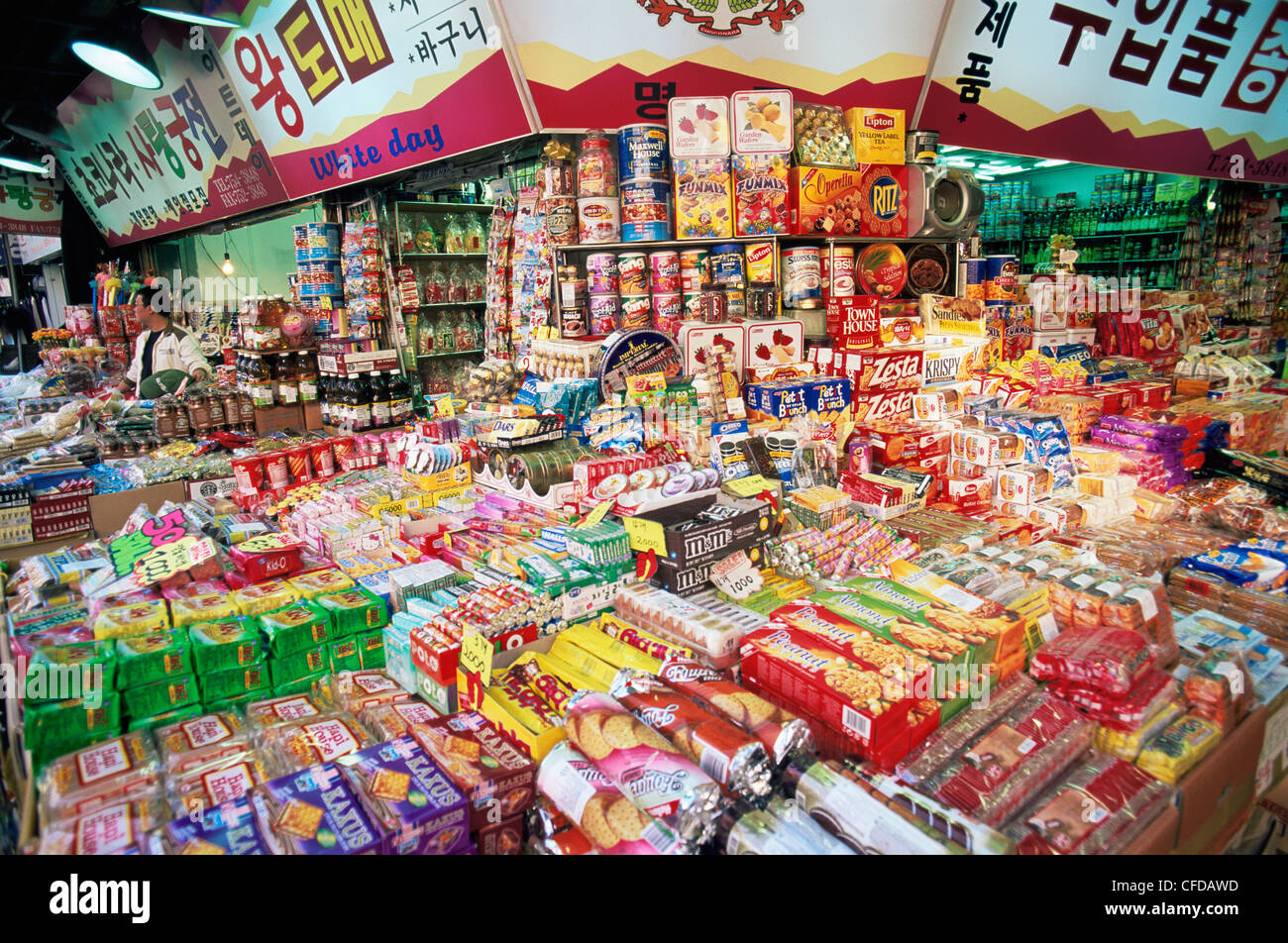 Korea, Seoul, Namdaemun Market, Food Store Stock Photo - Alamy