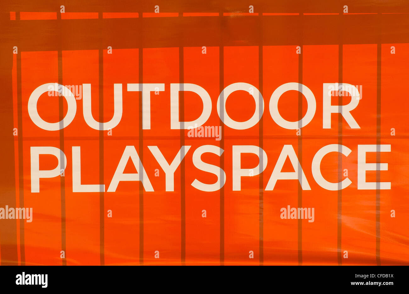 Outdoor Play Space sign Stock Photo - Alamy