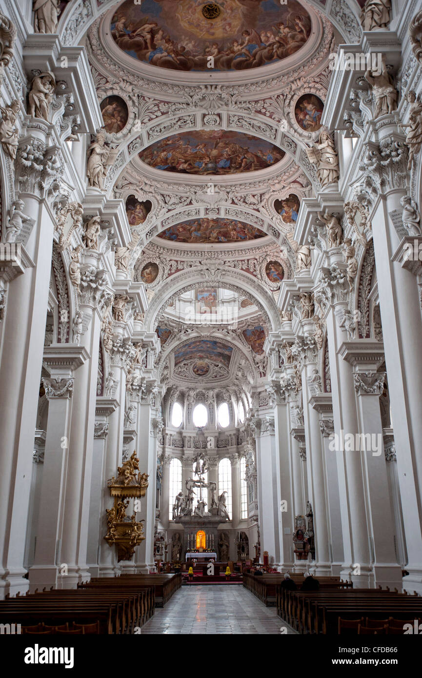 St. Stephan's Cathedral, Passau, Bavaria, Germany, Europe Stock Photo ...