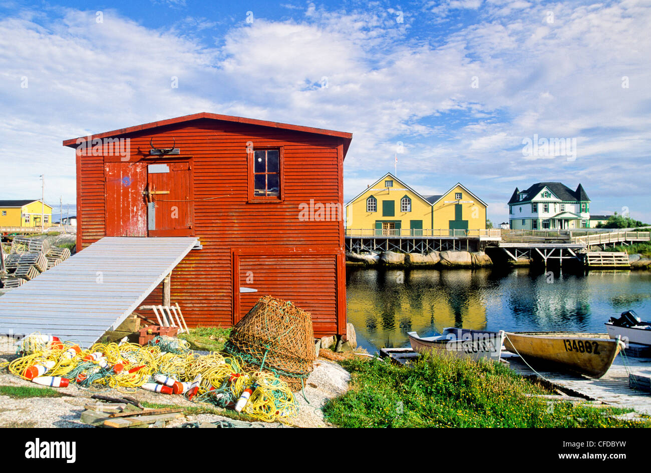 Historic Fishing Village of Newtown, Newfoundland, Canada Stock Photo ...