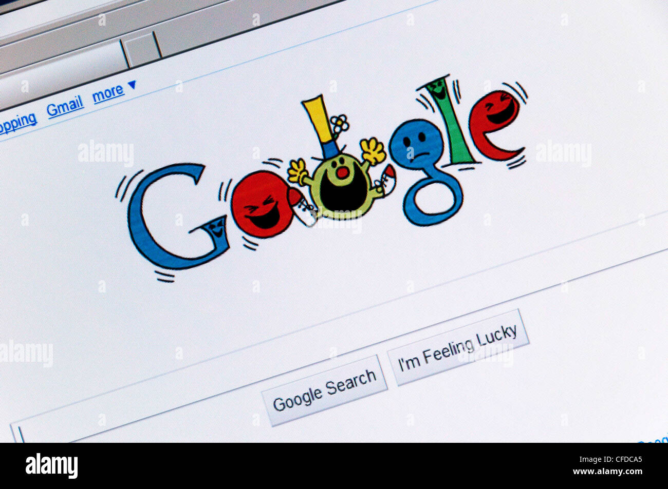 The Google search engine web site front page celebrating the 76th ...