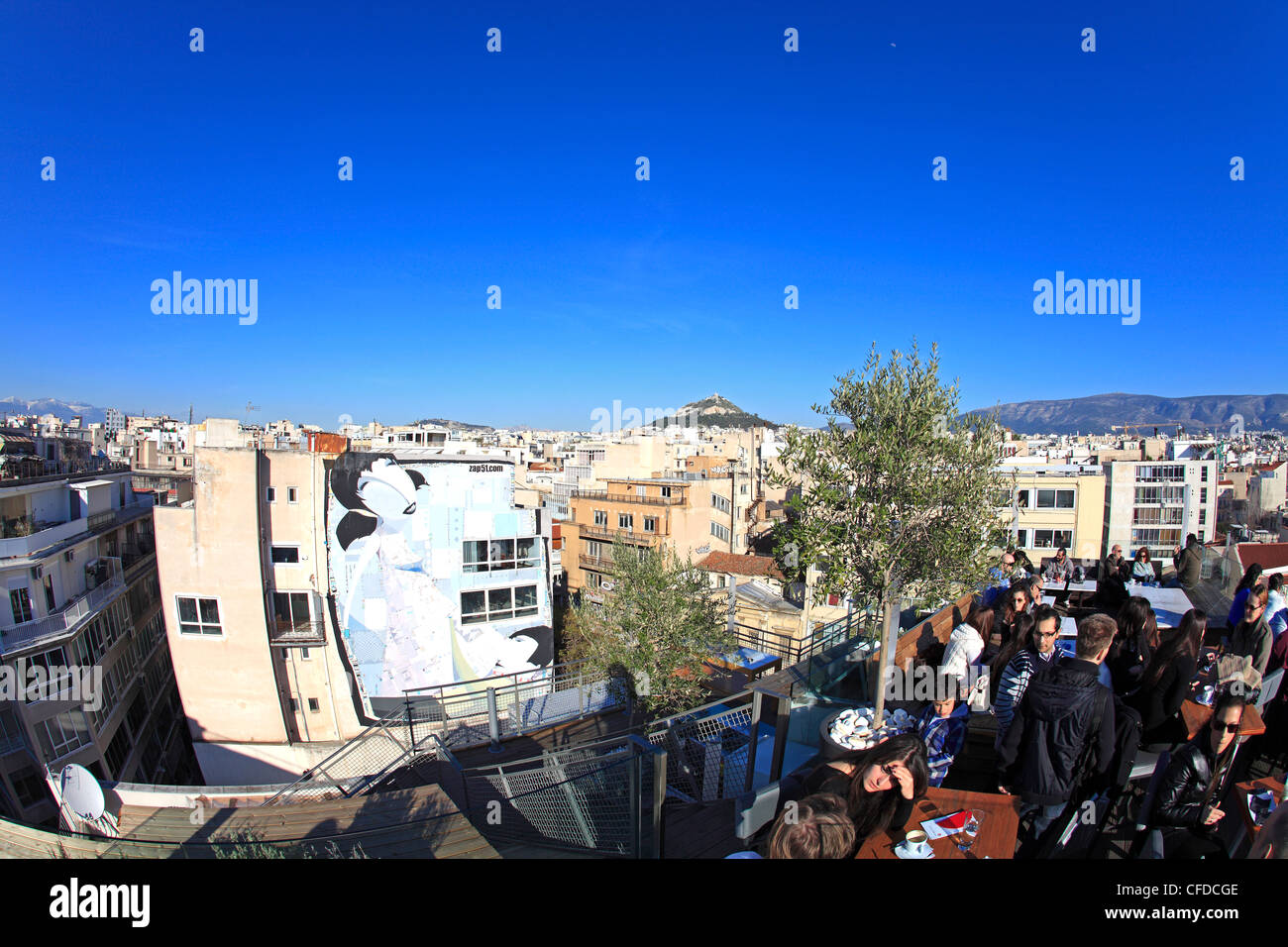 A is for athens rooftop bar hi-res stock photography and images - Alamy