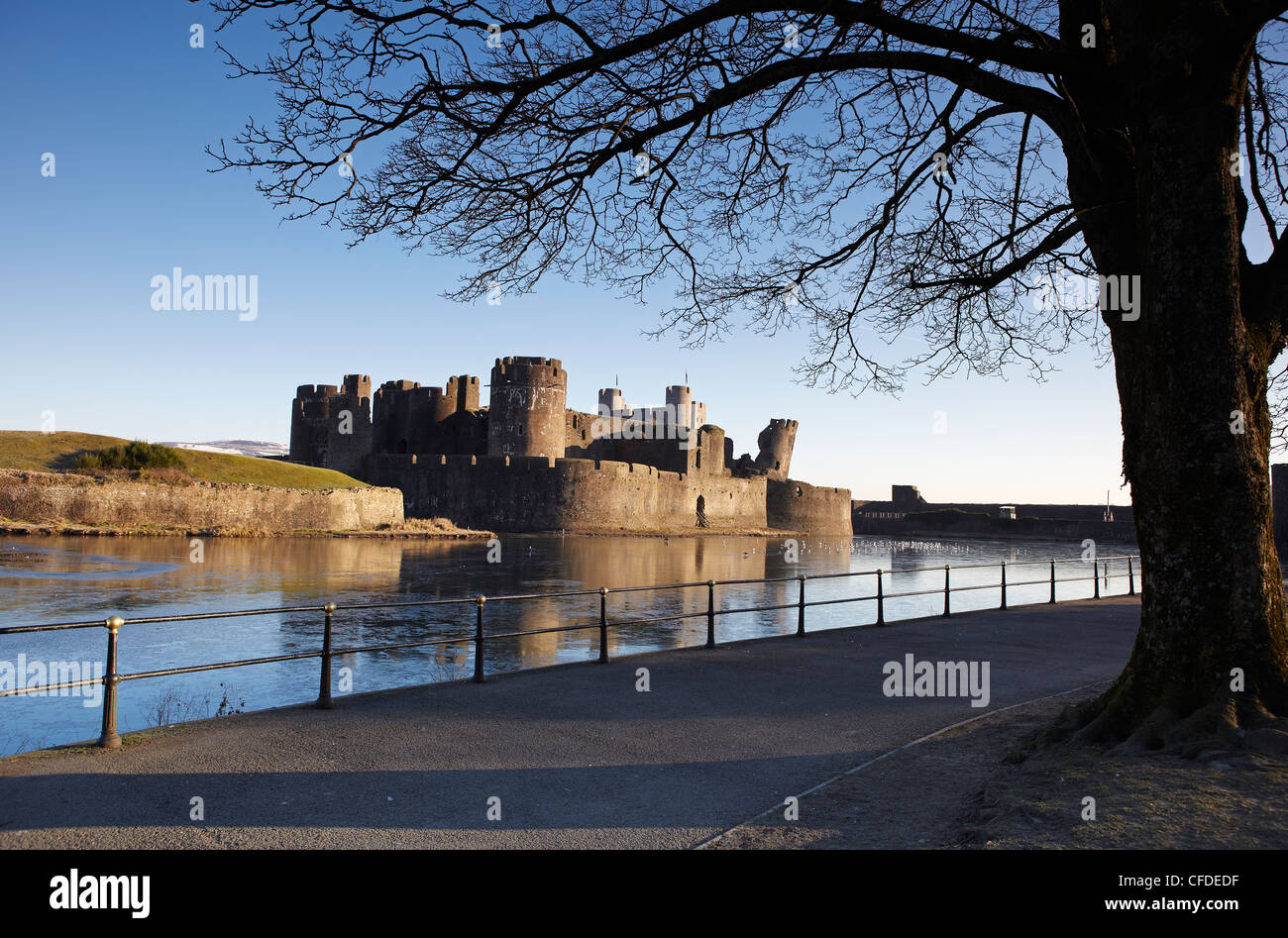 Caerphilly Castle, Caerphilly, South Wales, UK Stock Photo - Alamy