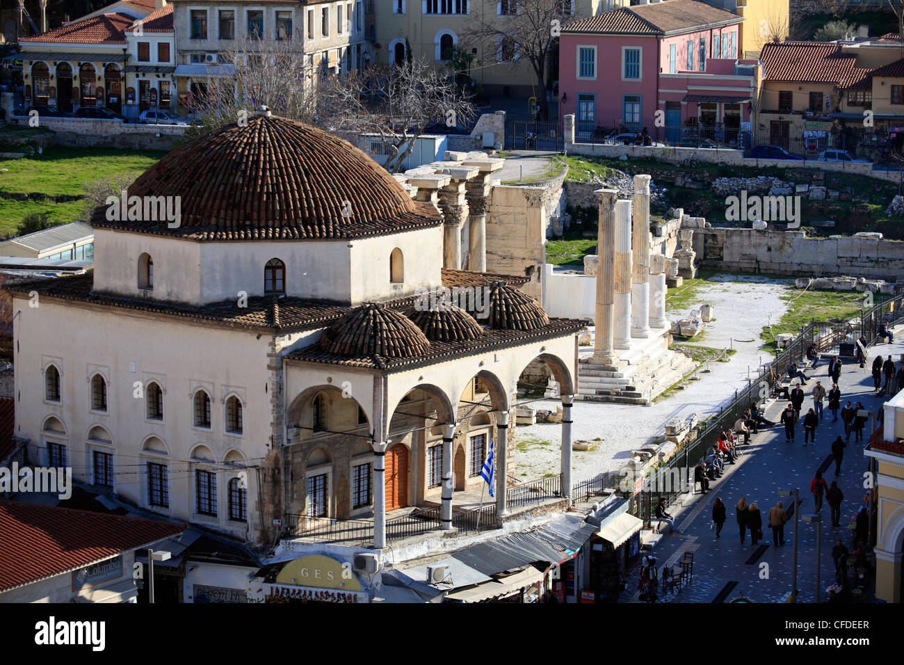 europe greece athens an aerial view of monastiraki square and the ...