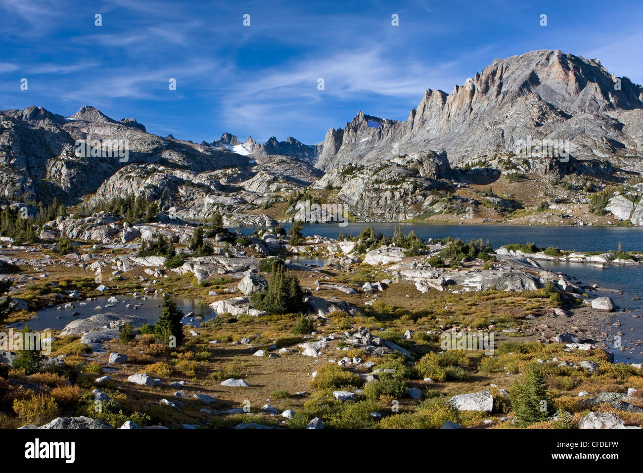 Trail to Titcomb Basin, Wind River Range, Wyoming, United States of ...