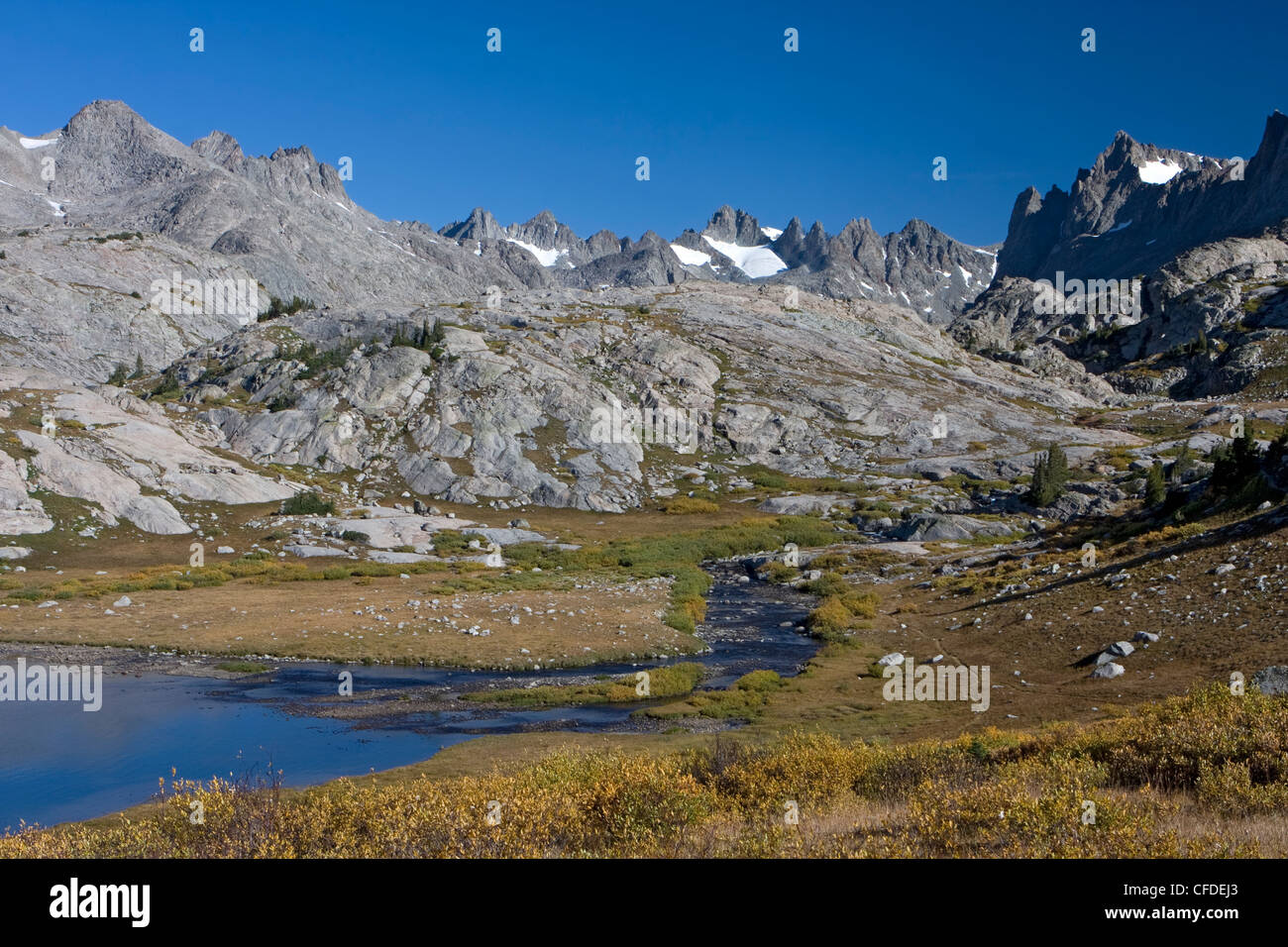 Trail to Titcomb Basin, Wind River Range, Wyoming, United States of ...