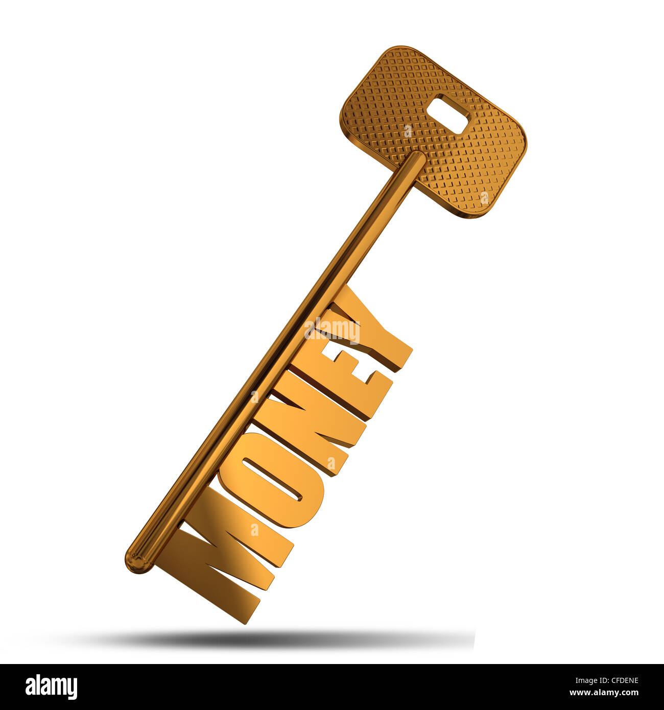 Money gold key isolated on white background - Gold key with Money text ...