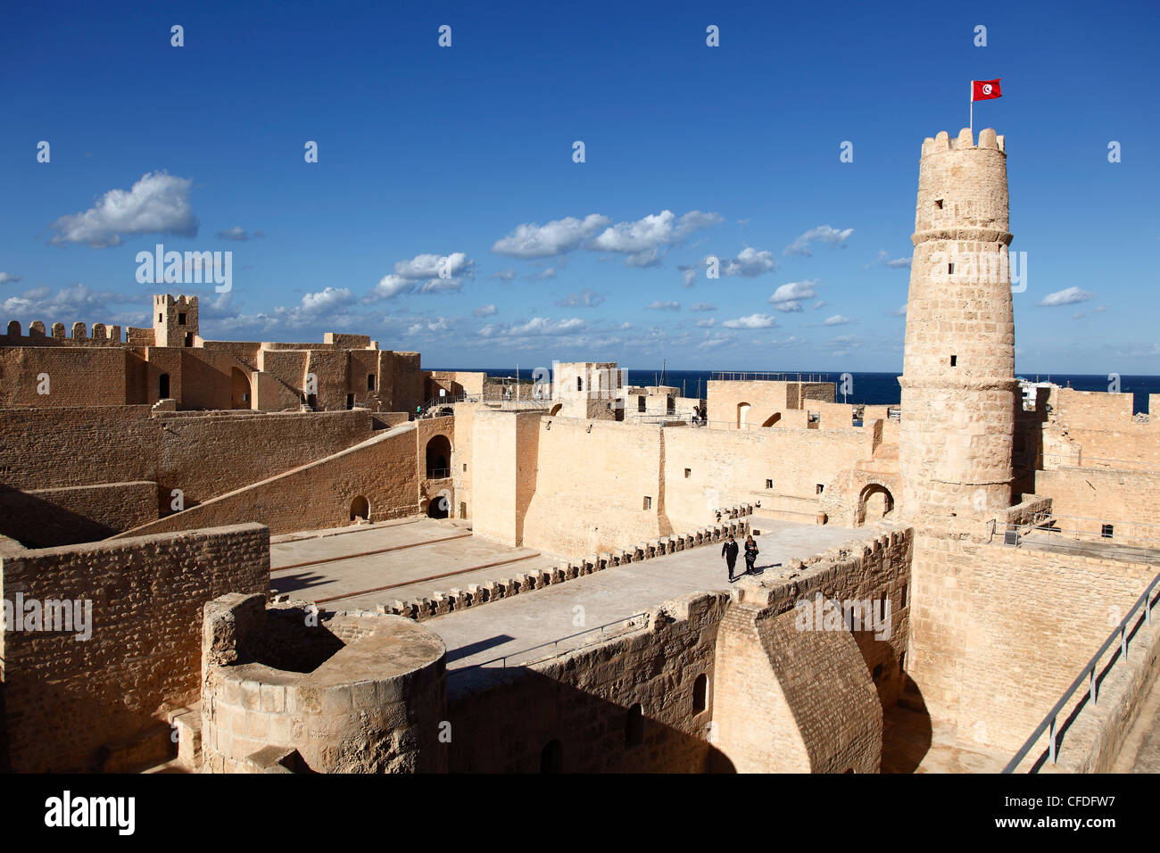 Ribat (fortress) on Mediterranean coast, Monastir, Tunisia, North ...