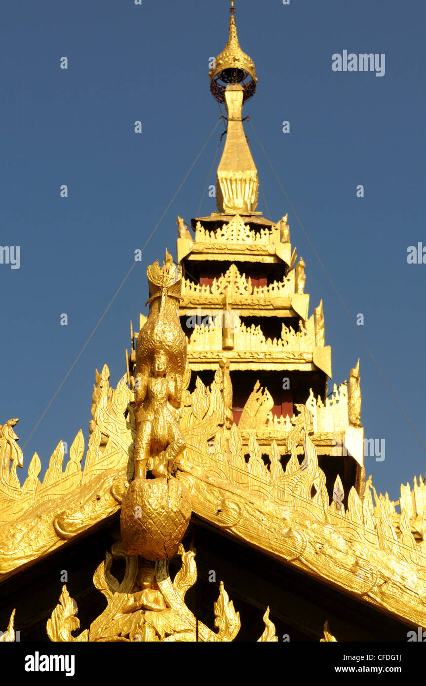 Roof of a golden temple in Bagan, Myanmar, Asia Stock Photo - Alamy