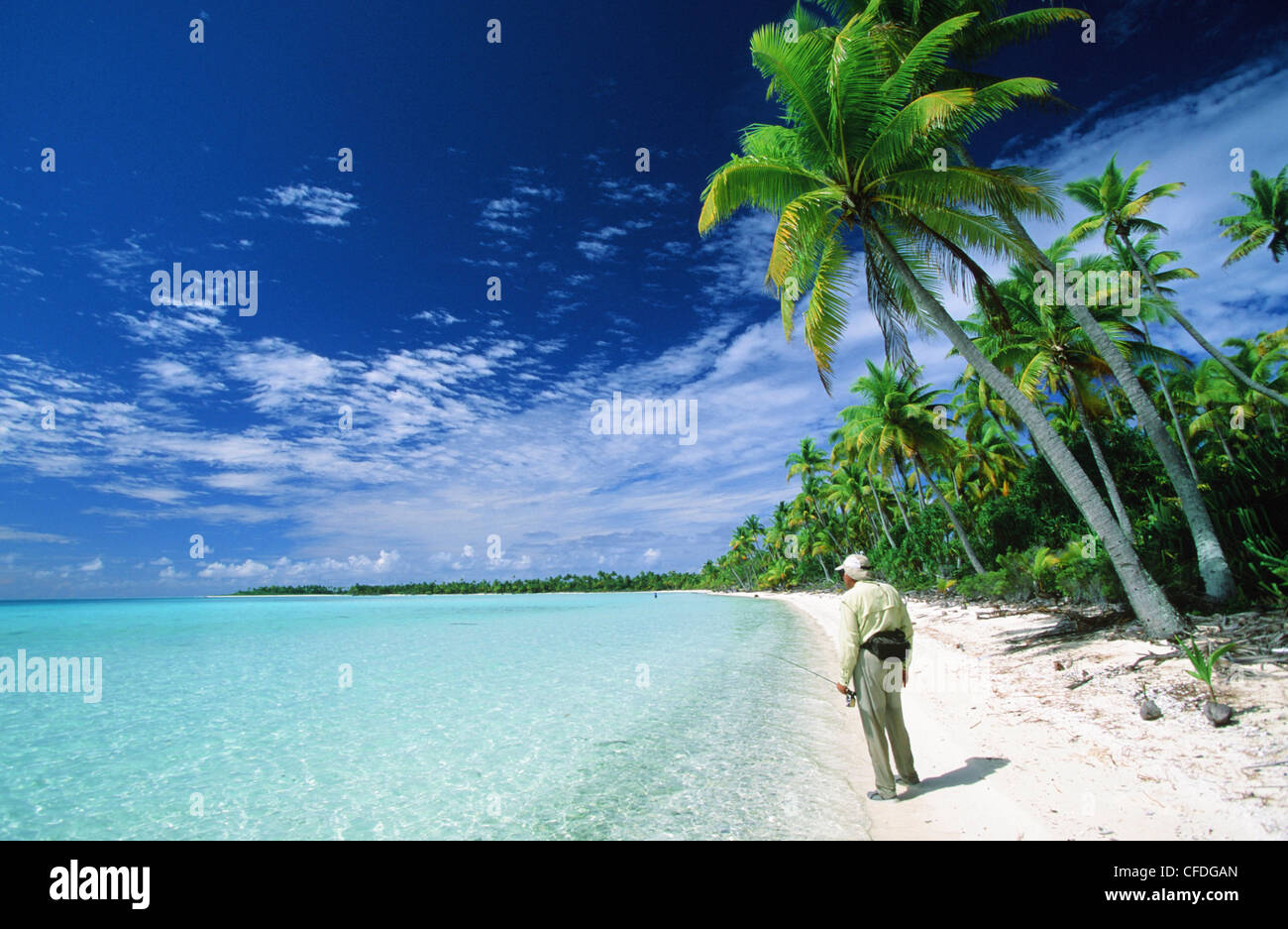Man on beach, Tahiti, French Polynesia Stock Photo - Alamy