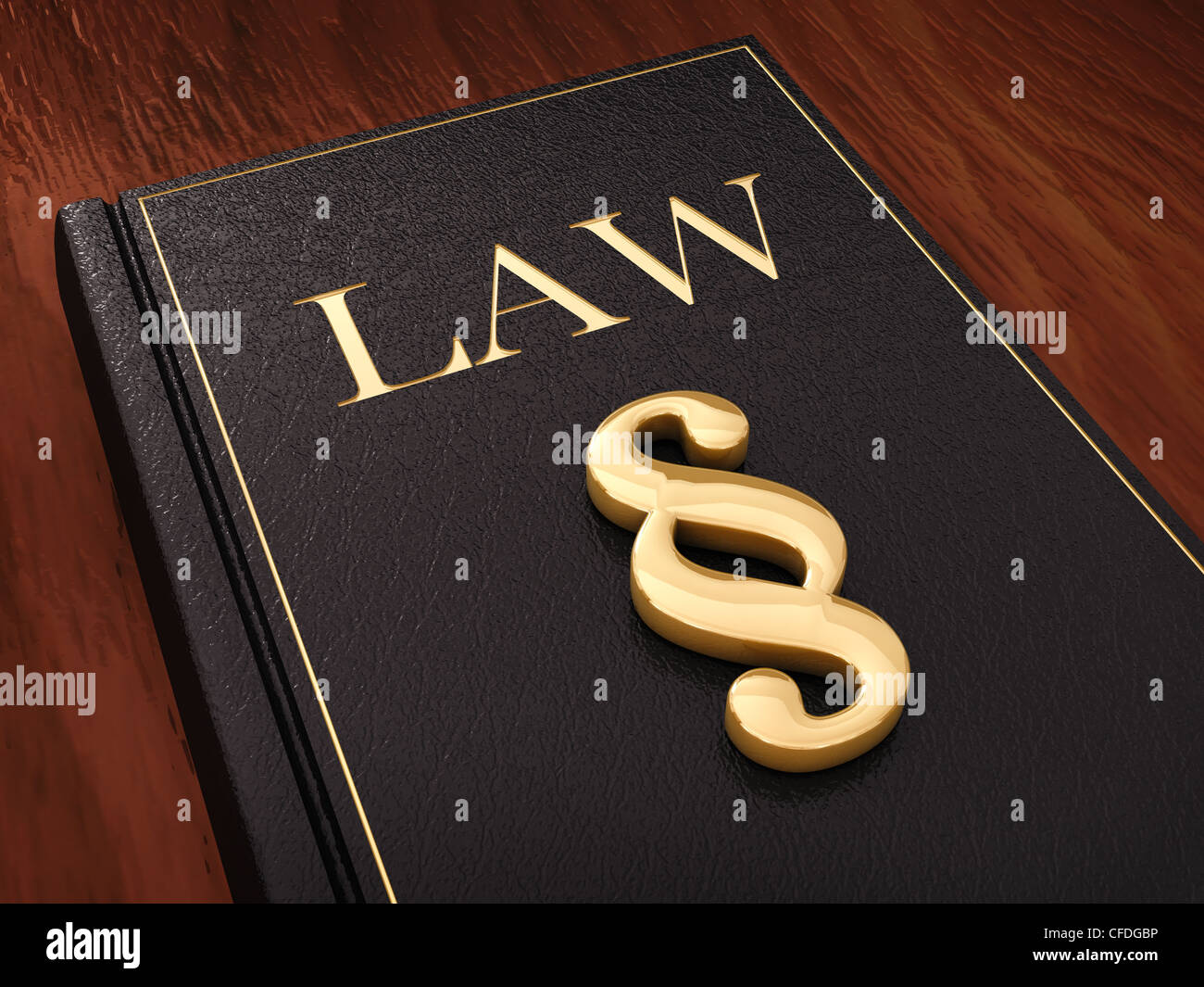 Golden paragraph sign and a law book Stock Photo - Alamy