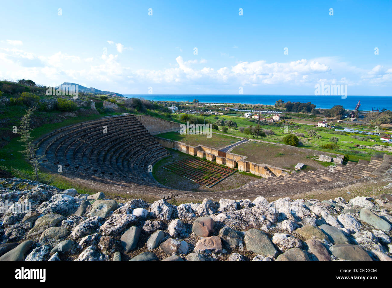 Roman ruins of Soloi, Turkish part of Cyprus, Cyprus, Europe Stock ...