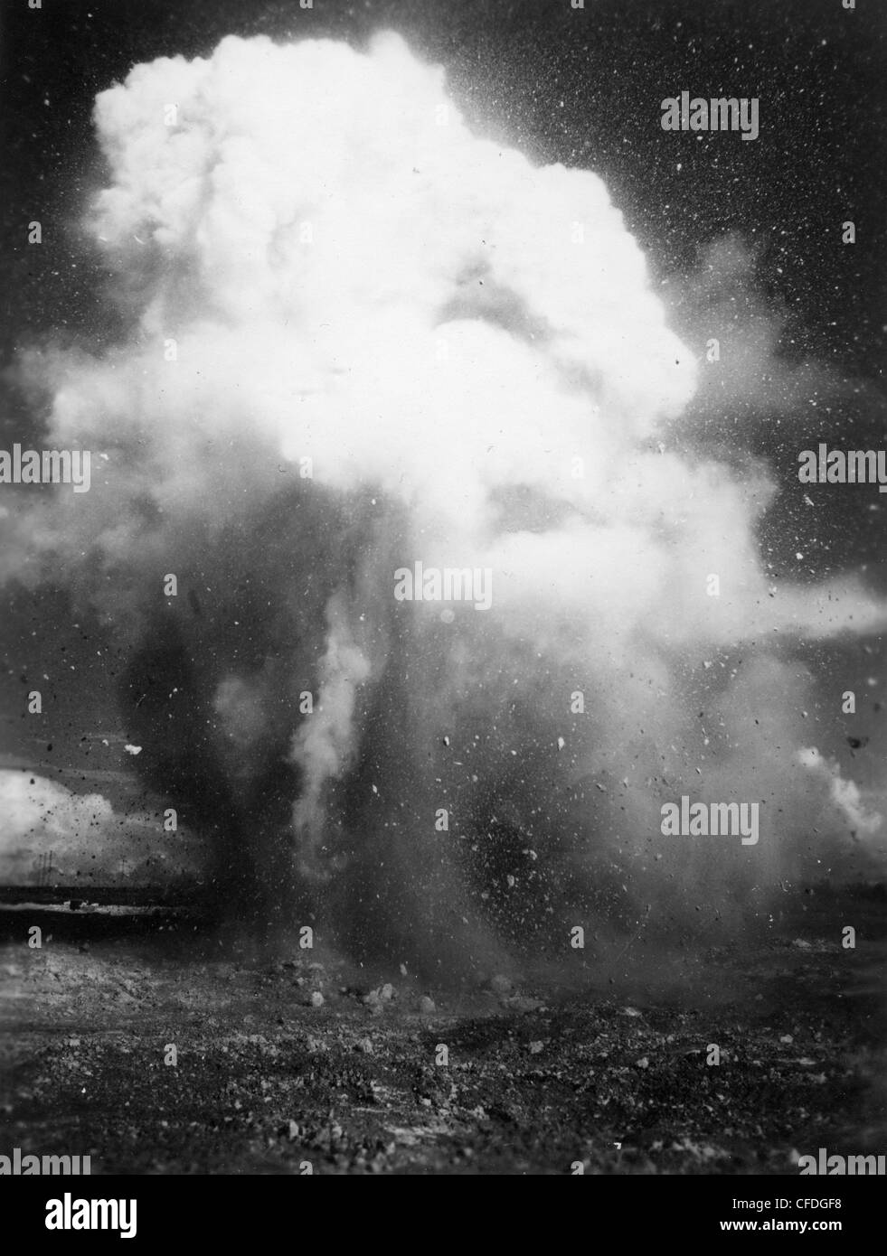 WWII explosion explosives marines pacific cloud Stock Photo - Alamy