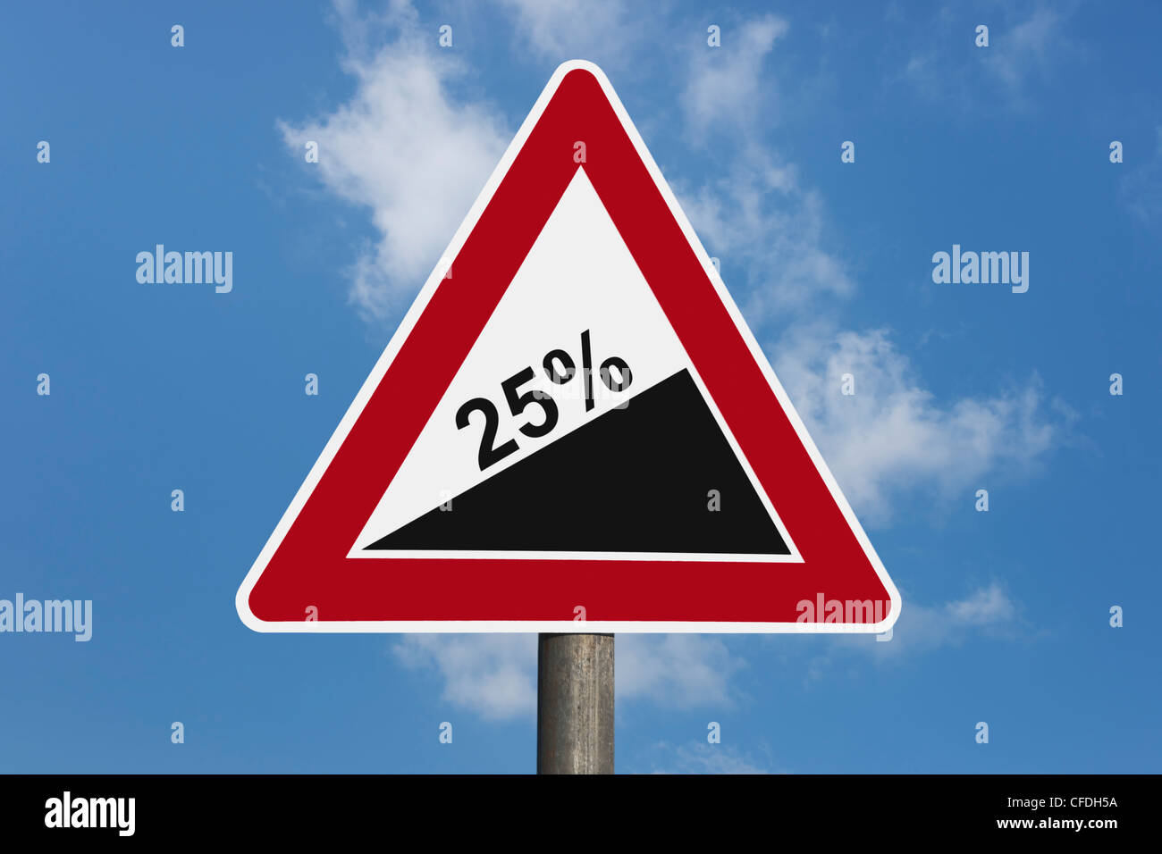 25 percent gradient sign hi-res stock photography and images - Alamy