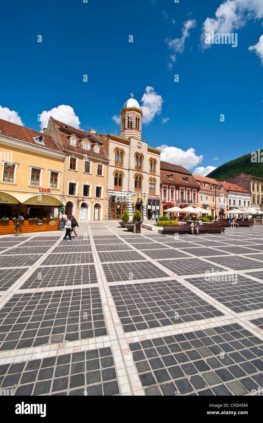 Brasov Council Square, Brasov, Transylvania, Romania, Europe Stock ...