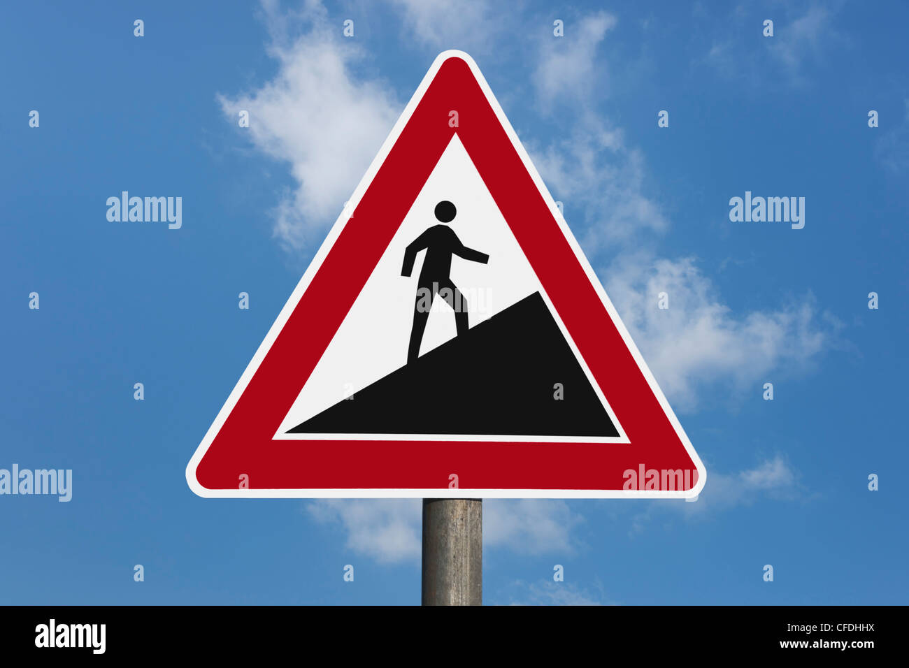 Upward gradient road sign hi-res stock photography and images - Alamy